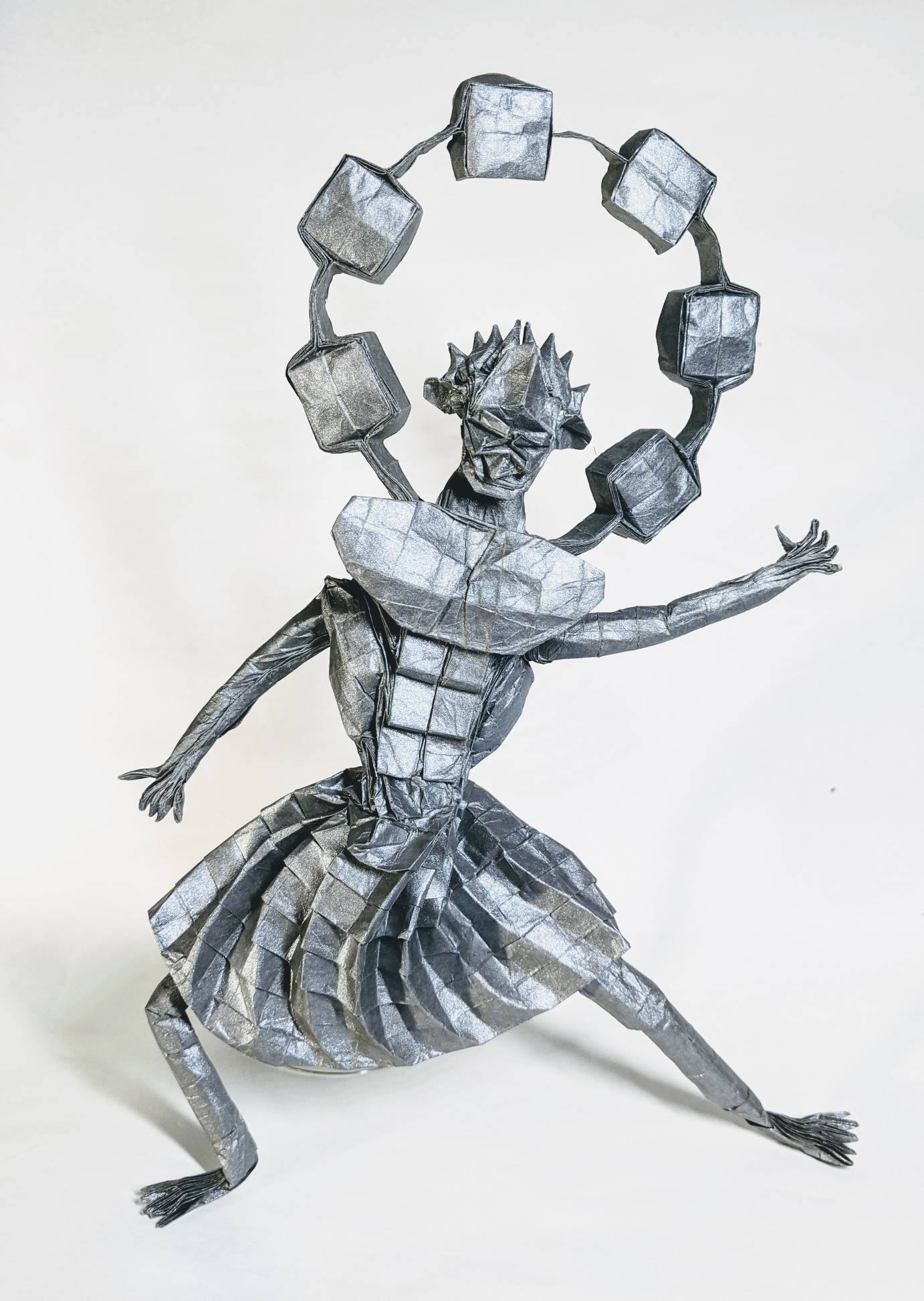 Finally finished folding Raijin/God of Thunder, by Hojyo Takashi | Scrolller