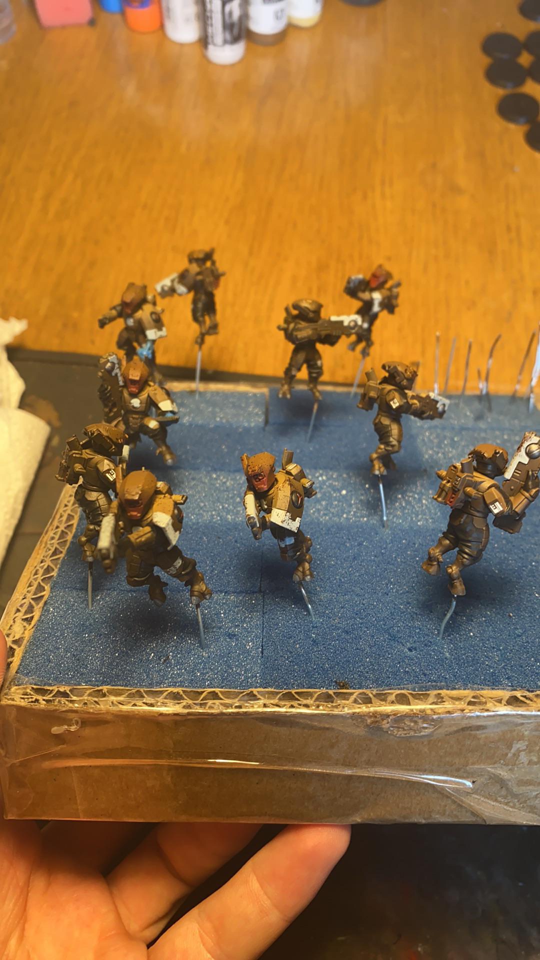 Finally finished painting these guys. Absolutely not my finest work but I’m glad they are done ...