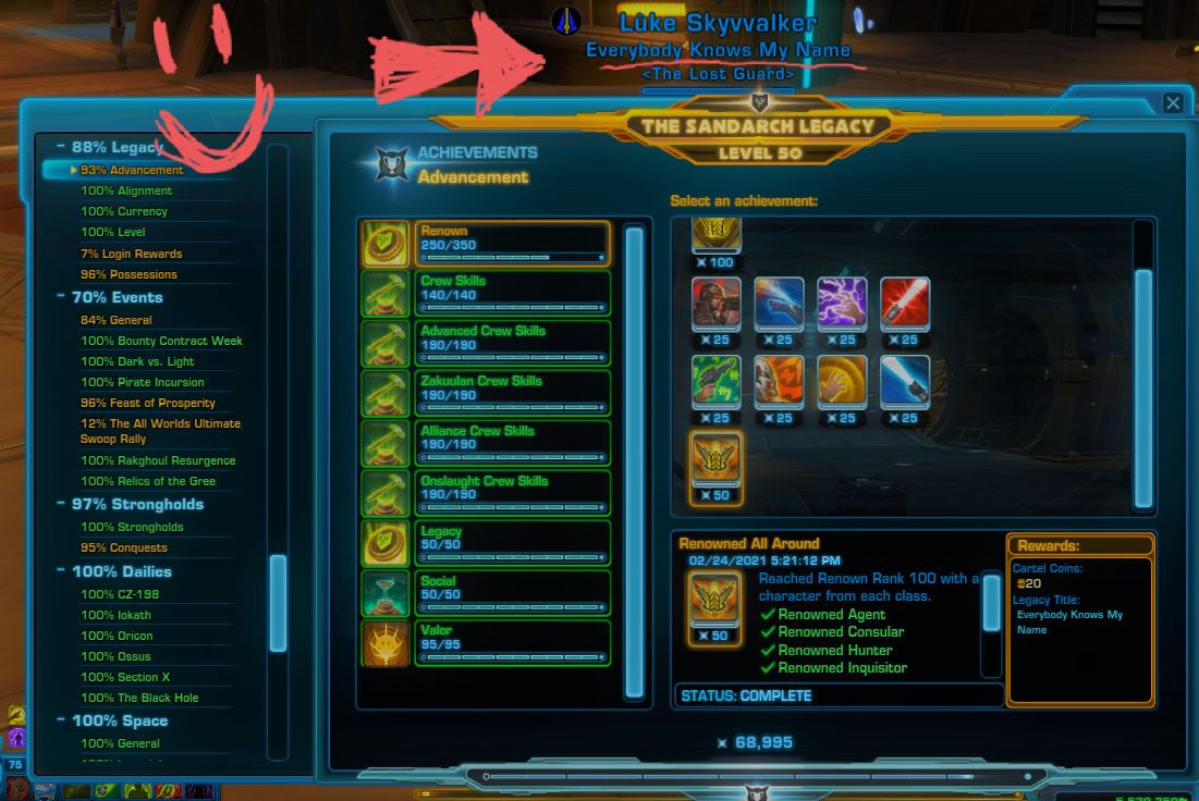 FINALLY!! Renown Rank 100 on each class on both Factions. Now on Rank 999 for the "Limitless ...