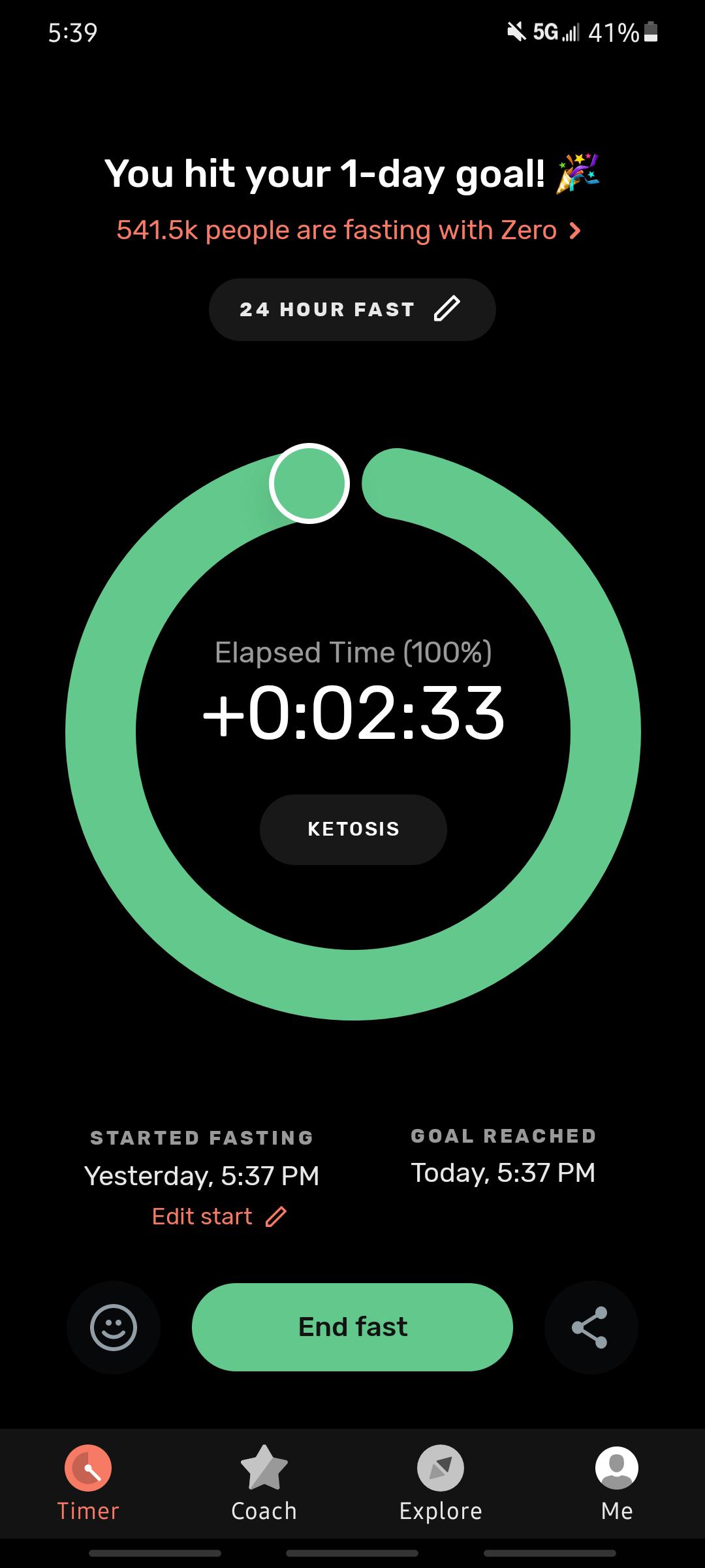 Finished my first 24 hour fast! 5 years ago I would think this insane and stupid. But look at me ...