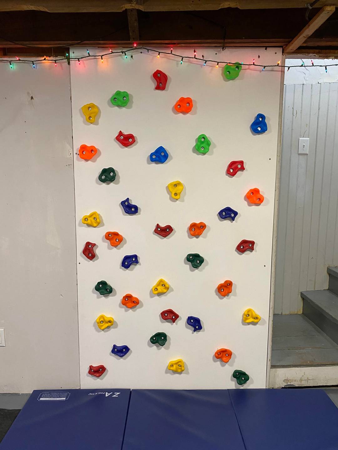 Finished my kids’ basement climbing wall! (build details in comments) | Scrolller