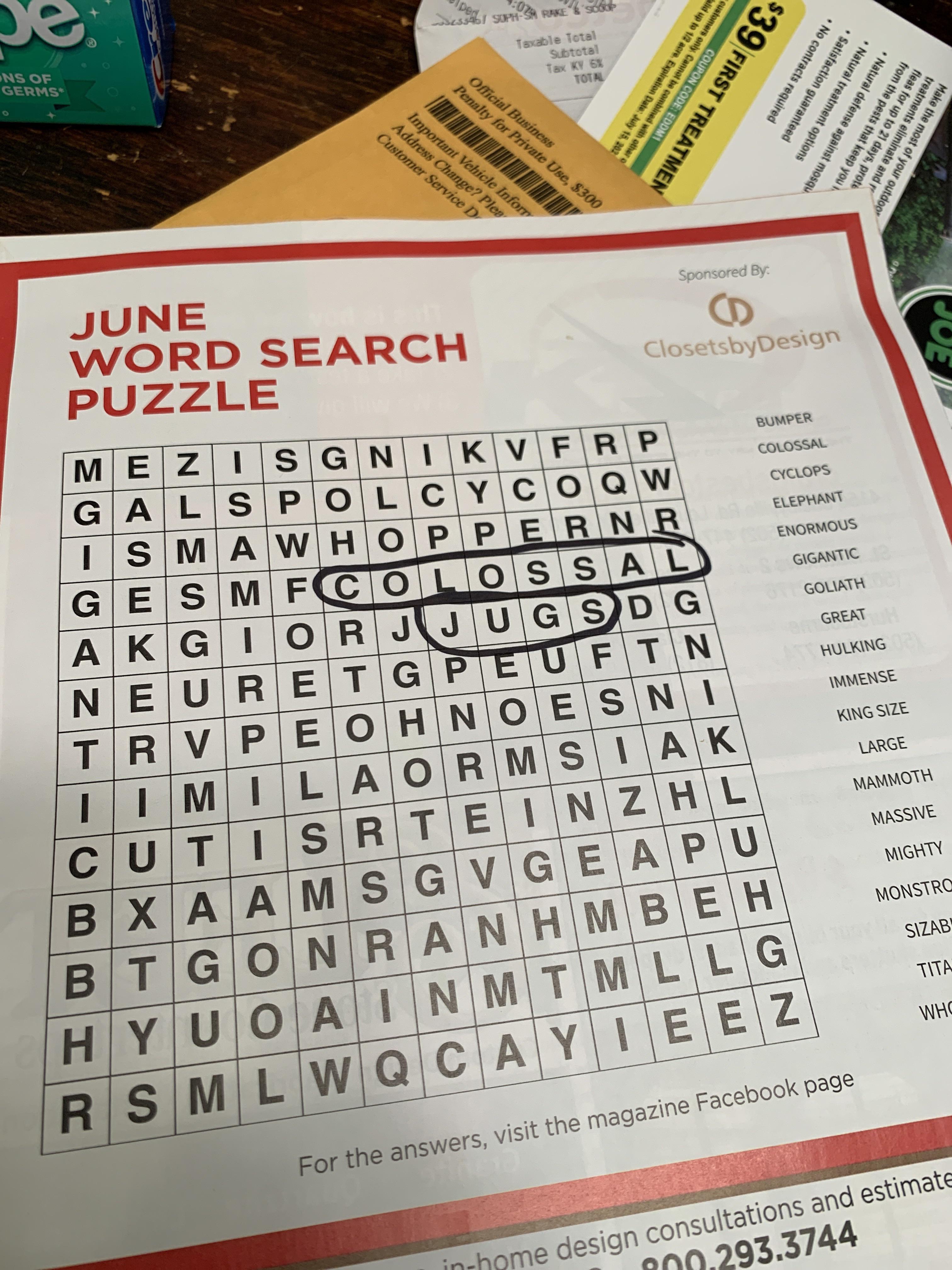 Finished my word search! | Scrolller