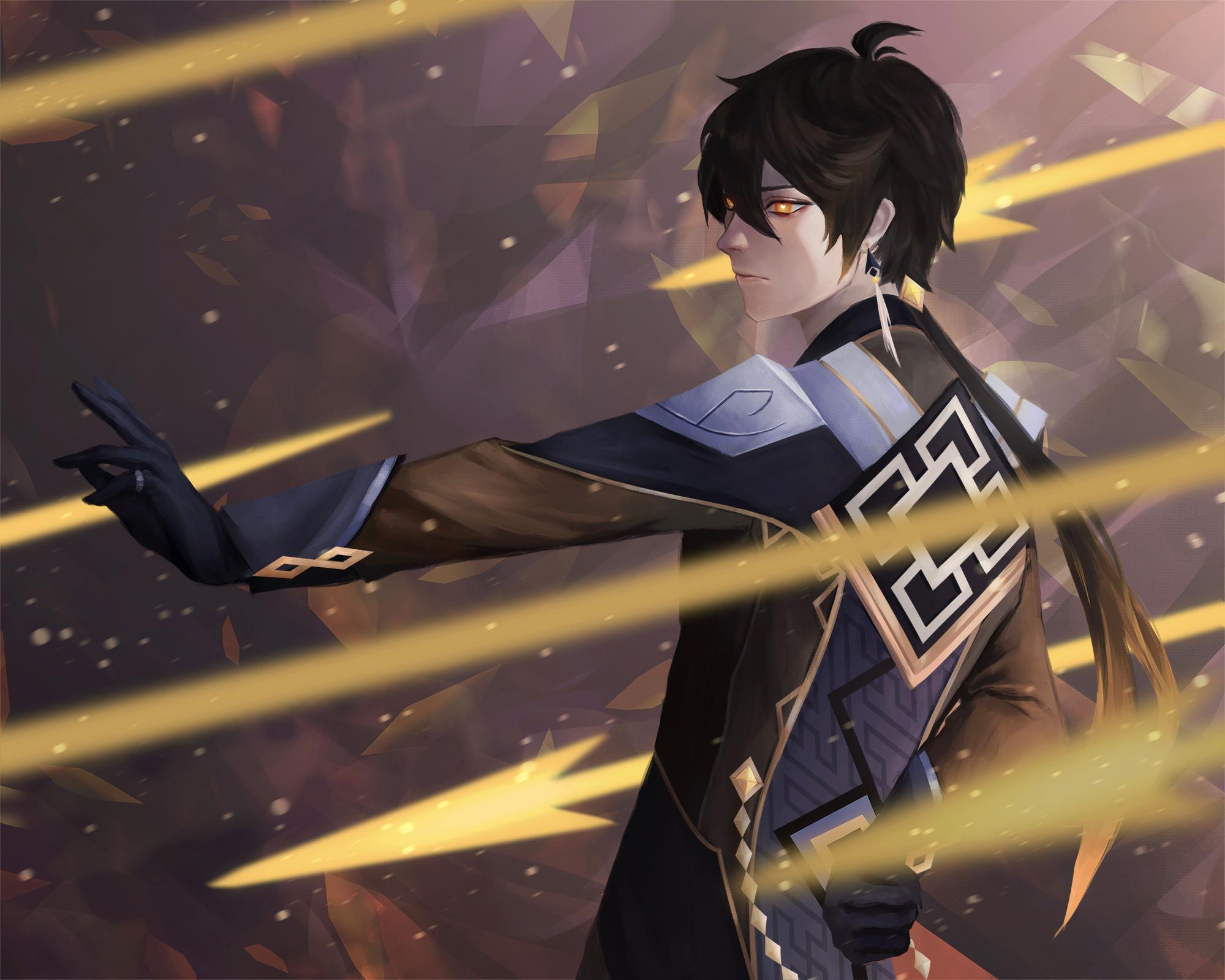 Finished this Zhongli painting today 🧡 | Scrolller