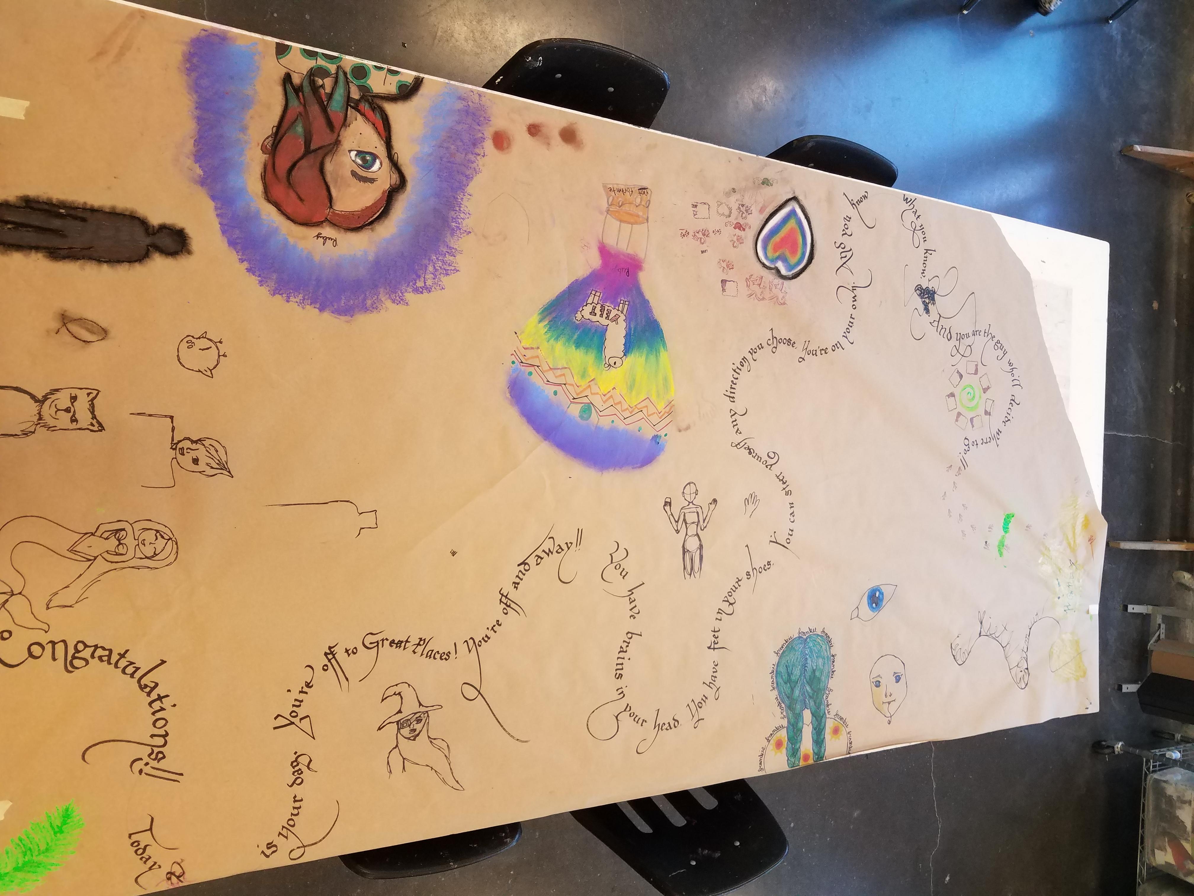Finishing my class with a collaborative piece done by all my students ... Finishing my class with a collaborative piece done by all my students ...