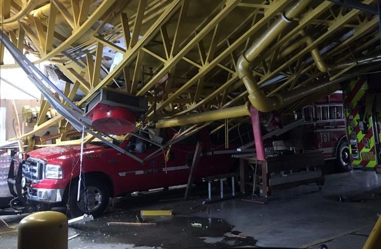 Fire Department roof collapses after record snowfall, Ester, Alaska. April 3rd, 2021 | Scrolller