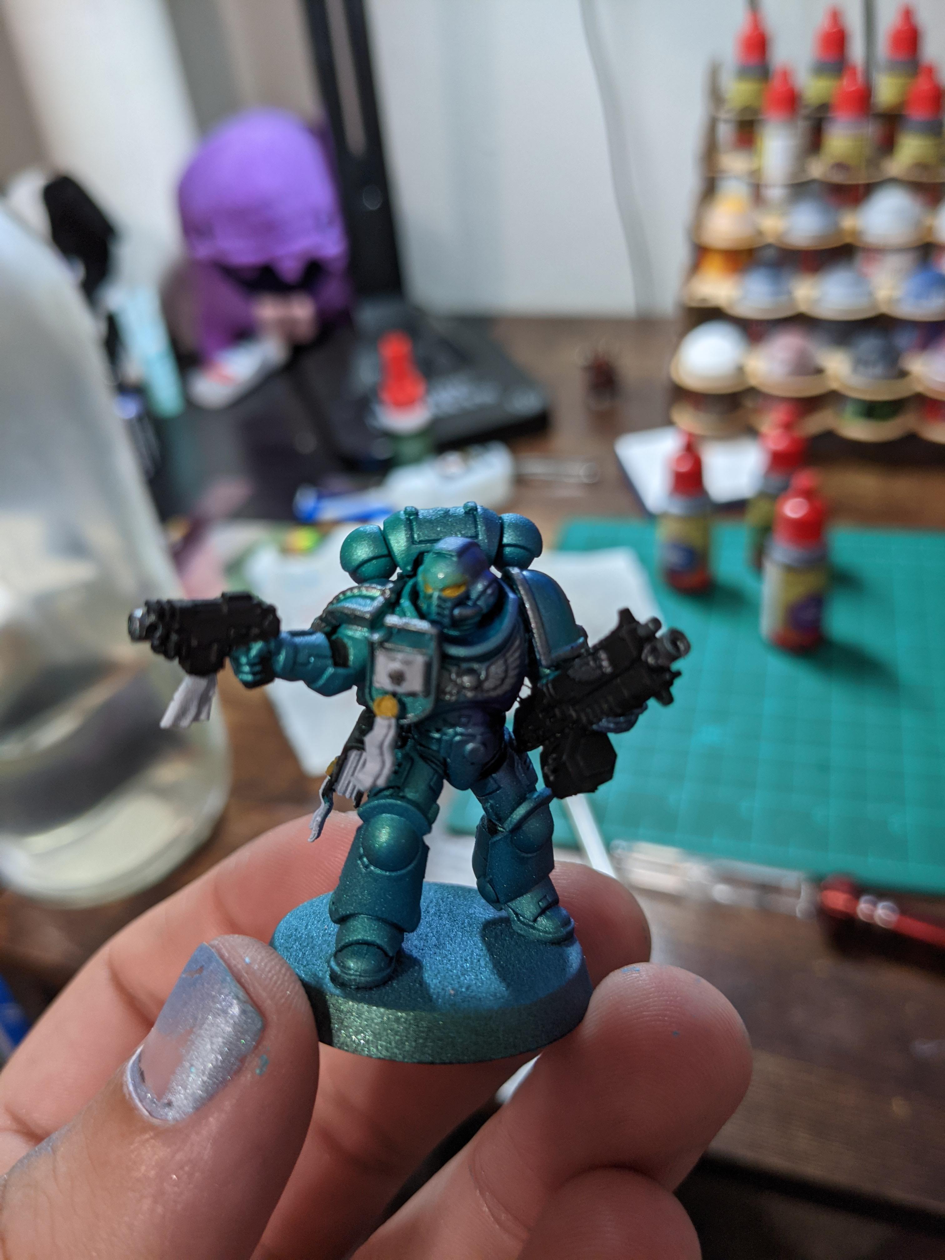 First Alpharius done. Doing a heavily converted "loyalist" alpha legion out of all imperial ...