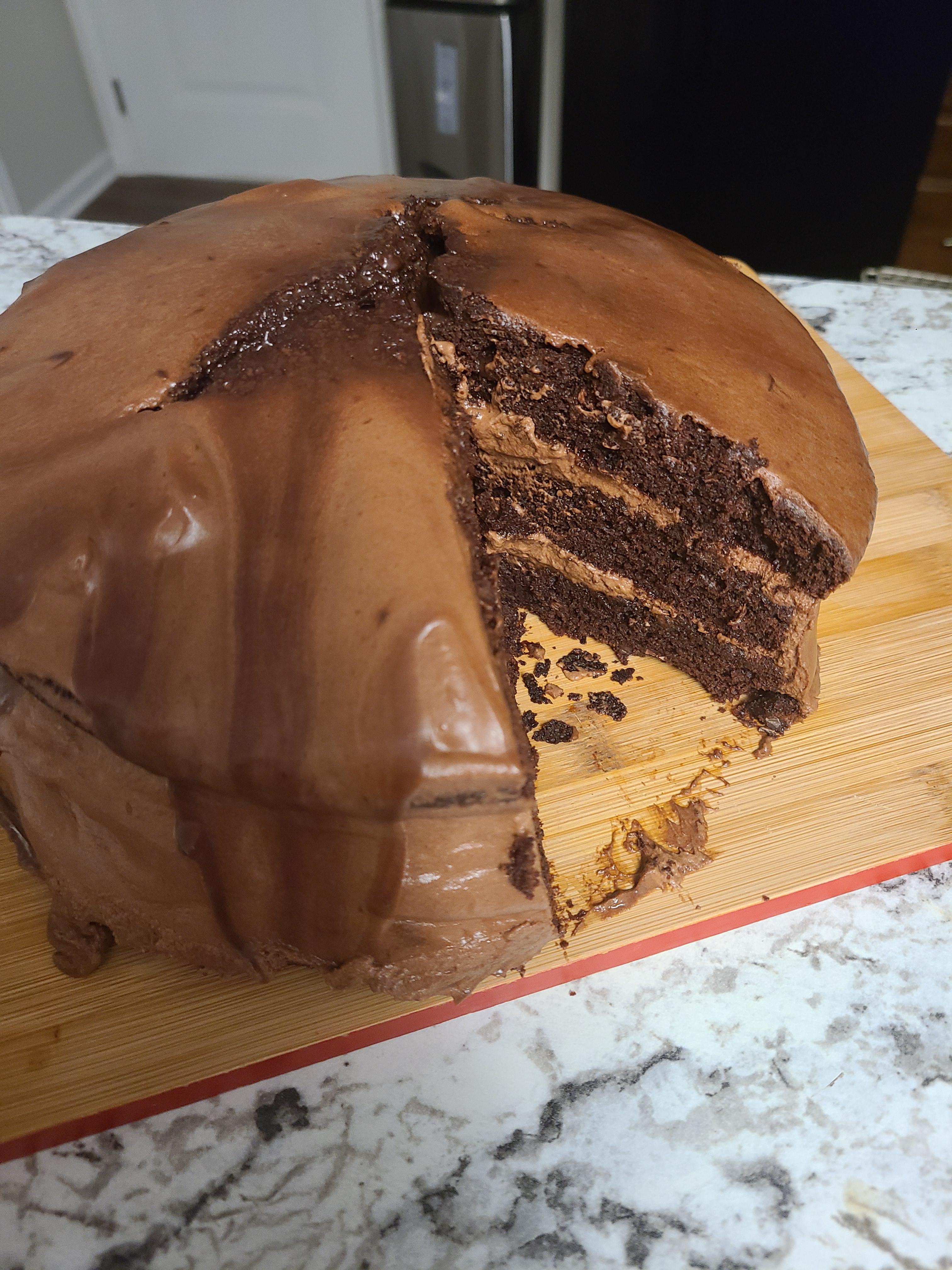 First attempt at a chocolate mousse cake | Scrolller