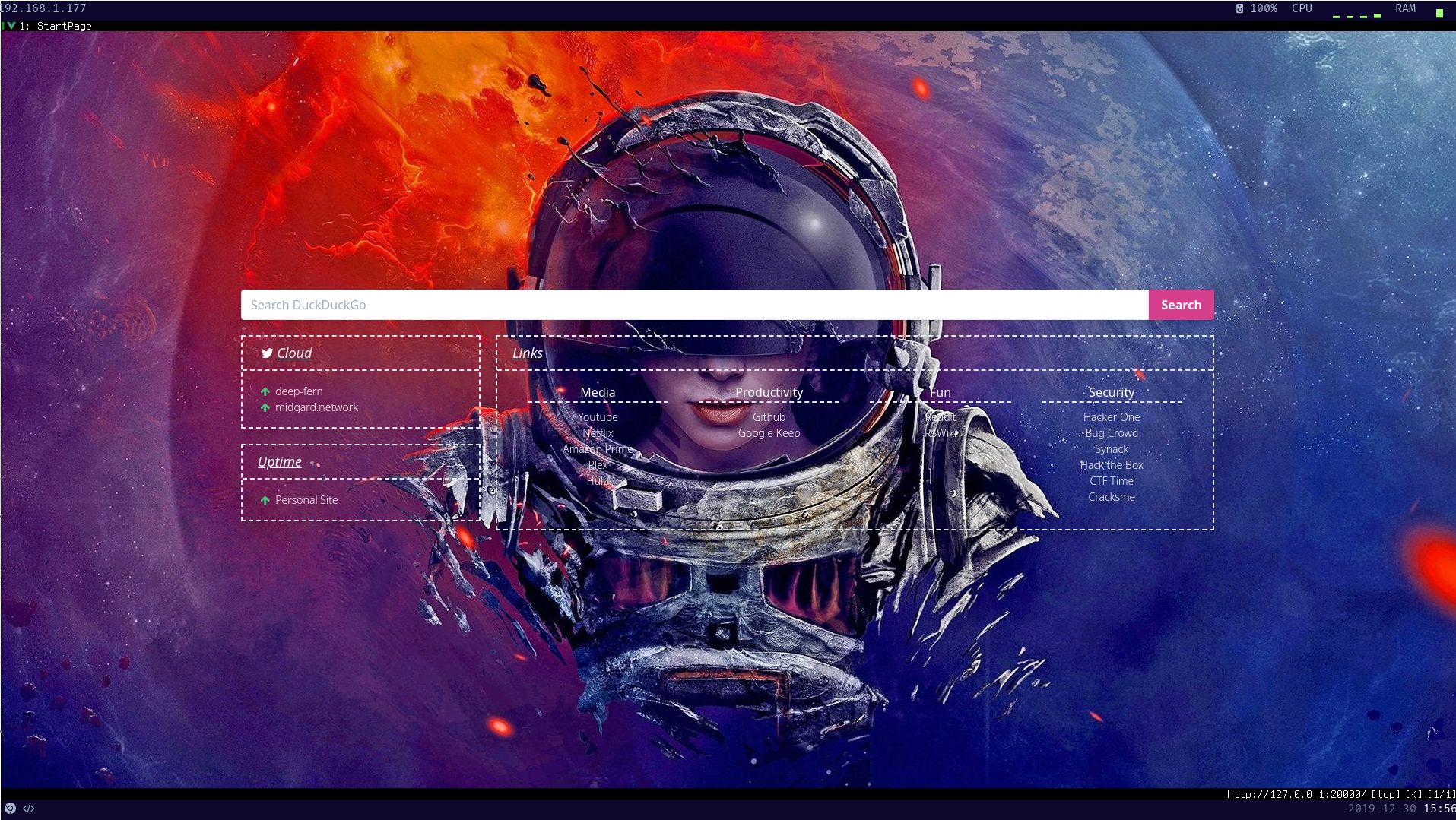 First attempt creating my own /r/startpage | Scrolller