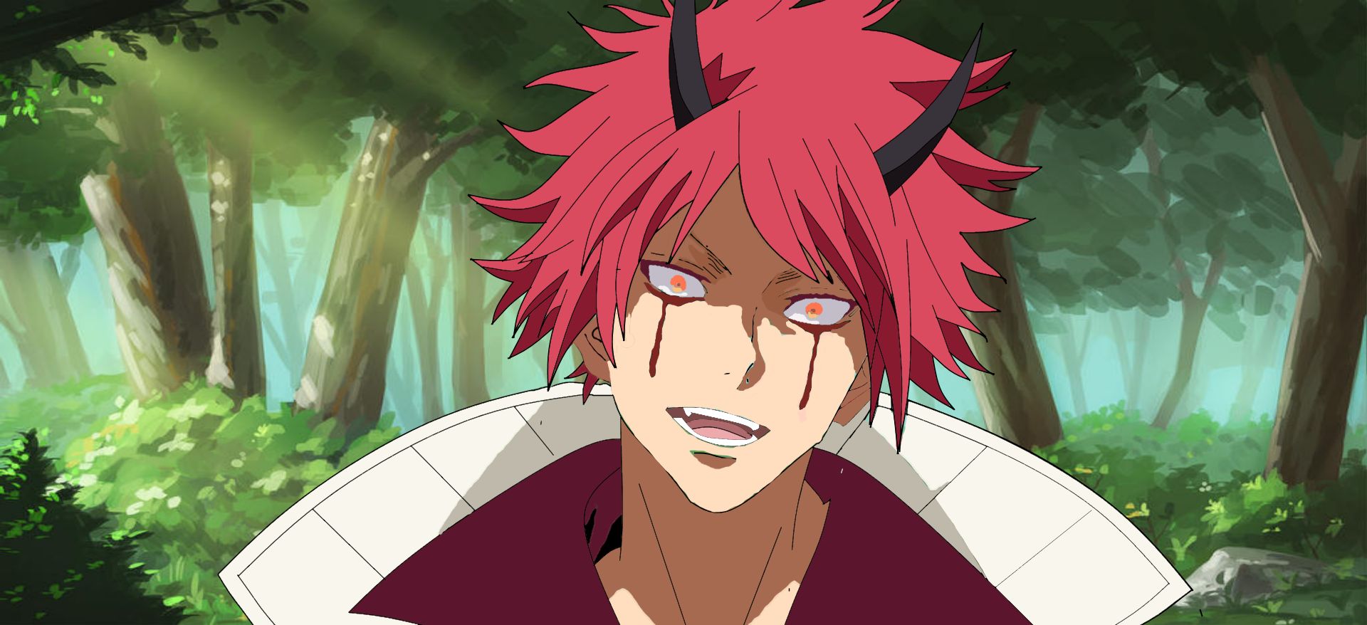 First fanart of this. Background isn't mine but I drew benimaru | Scrolller