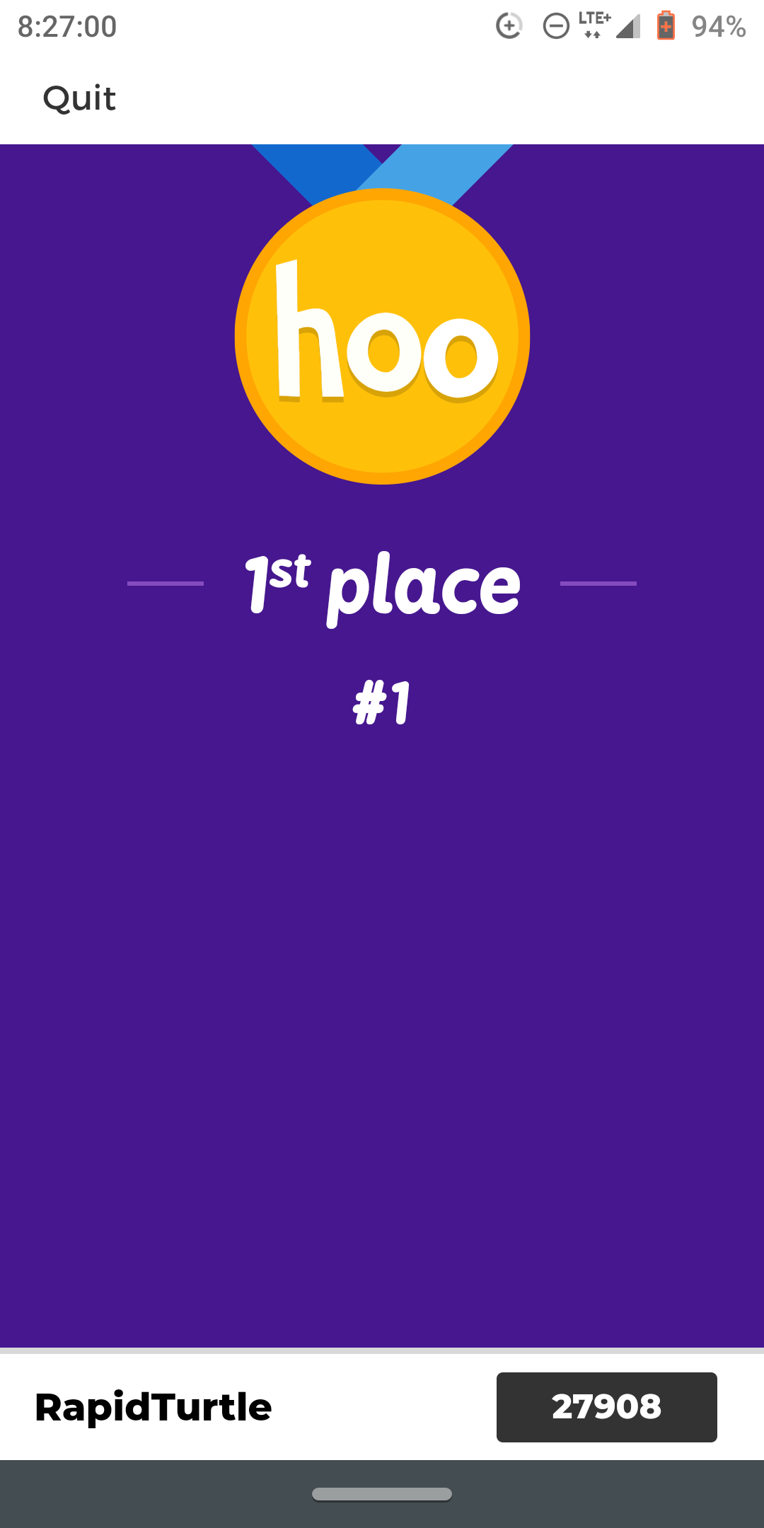 First kahoot about IT in a new school. Ez win 22/25. | Scrolller