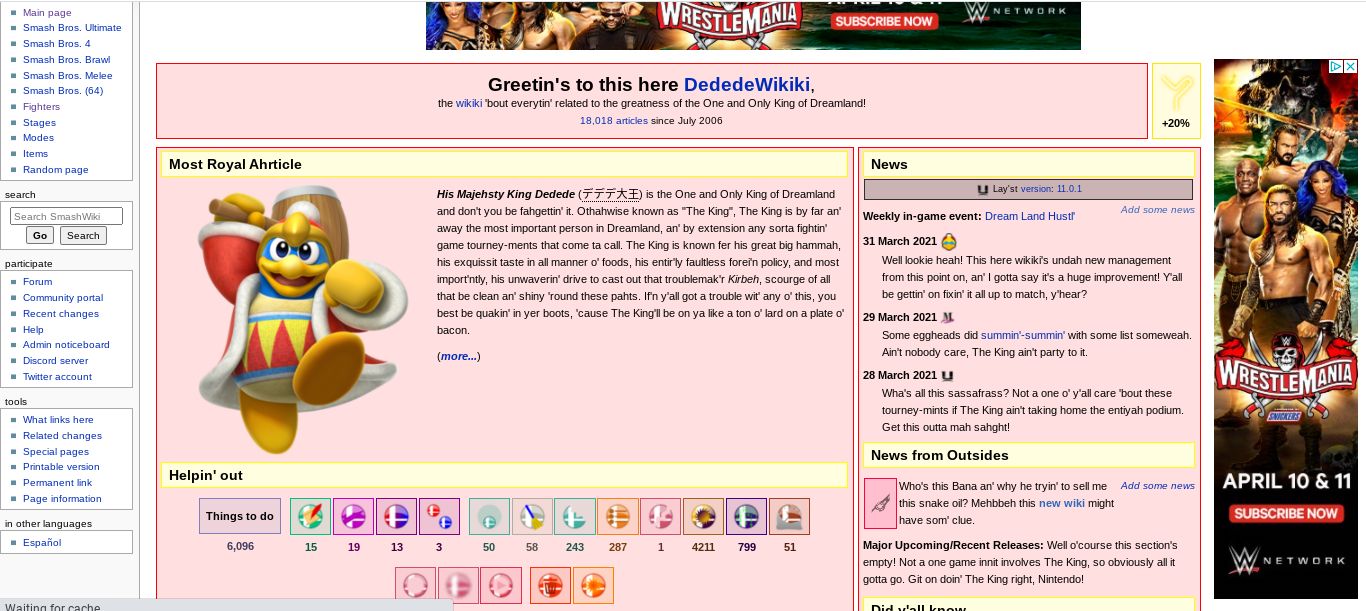 First Mario Dies and now Dedede's taken over the Smash Wiki. What next? | Scrolller