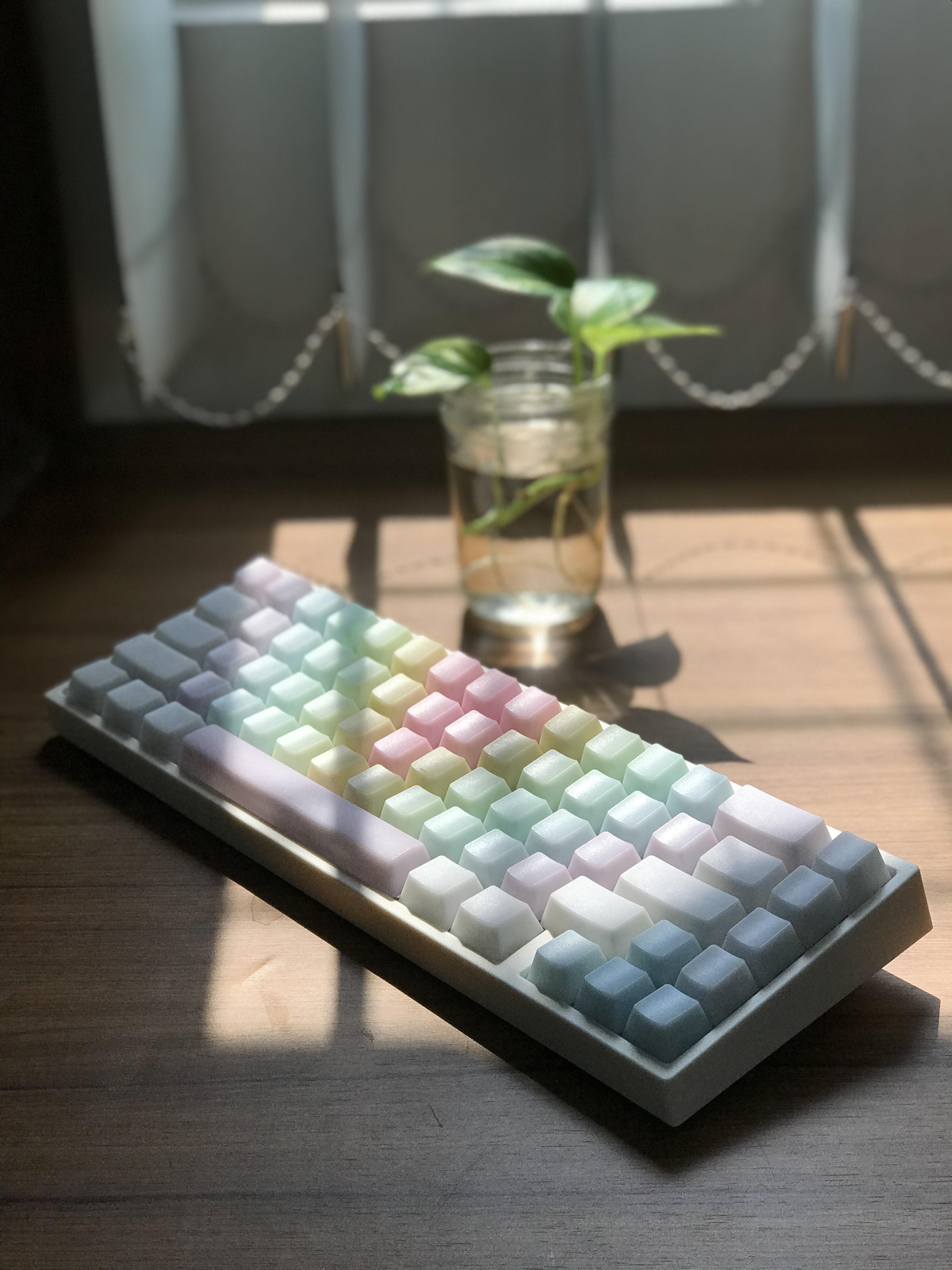 First mechanical keyboard & also first custom build - BM65 with side engraved Jelly POM Keycaps ...