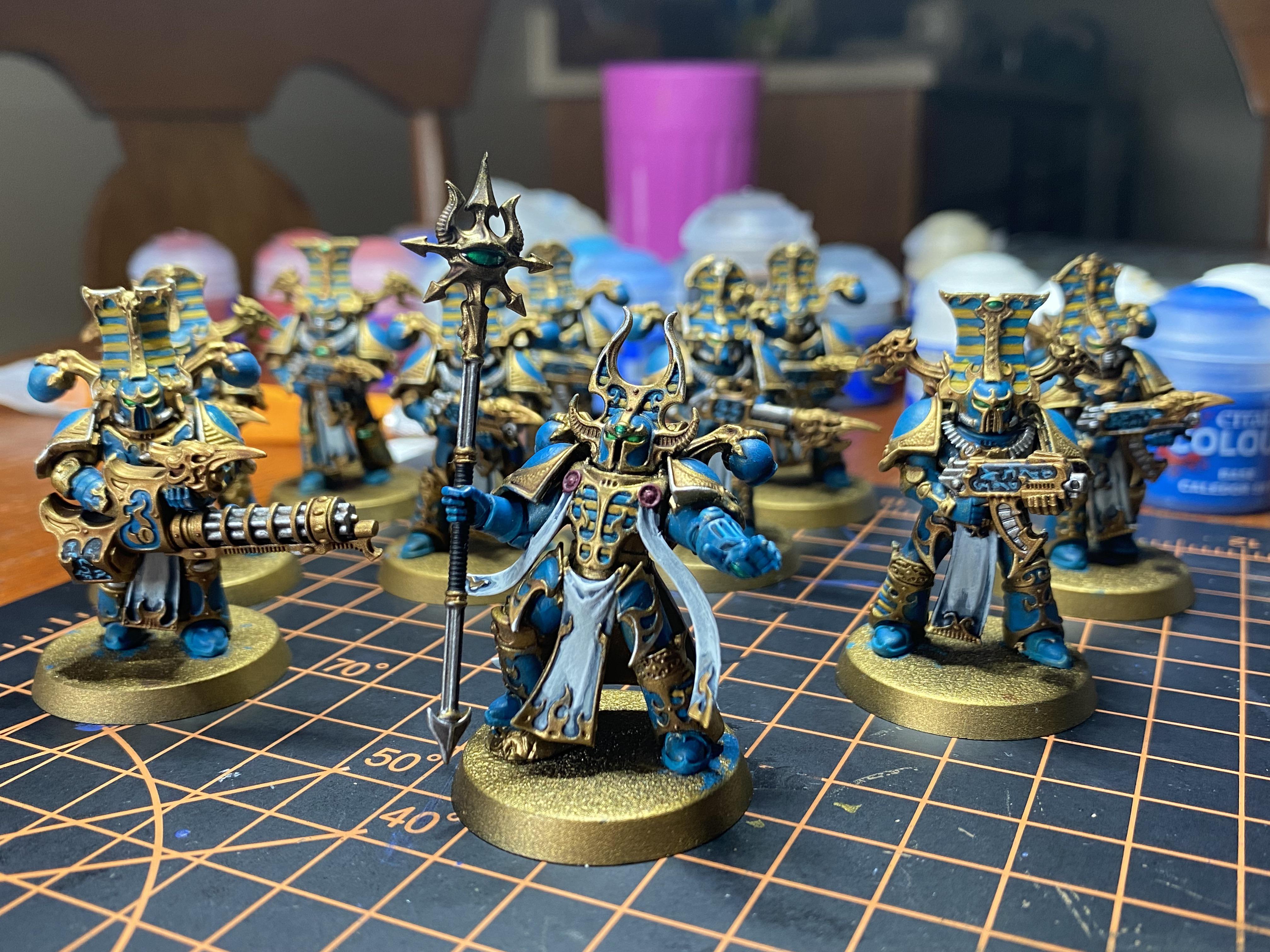 First minis I ever bought. Been chipping away at them for nearly a year. All I have left to do ...