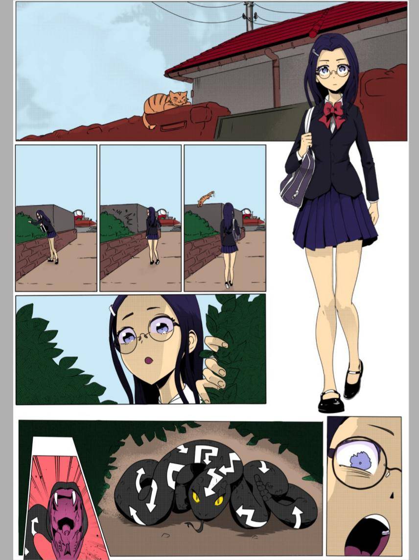 First Page of My Doujinshi "Koko De No Hadashi" Been Colored. I think no need to tell what Snake ...