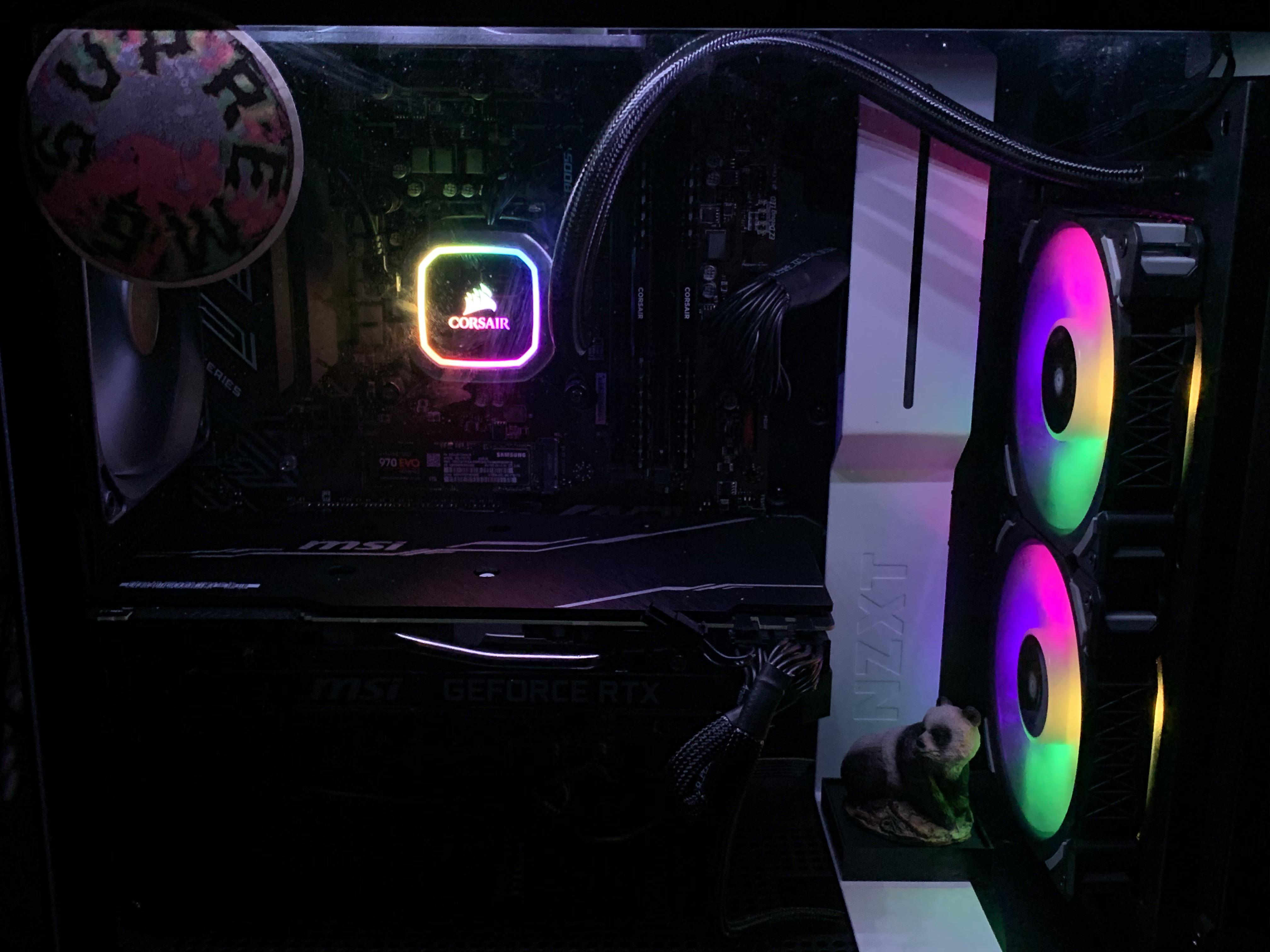 First PC build, NZXT H510i case, Panda statue for good luck | Scrolller