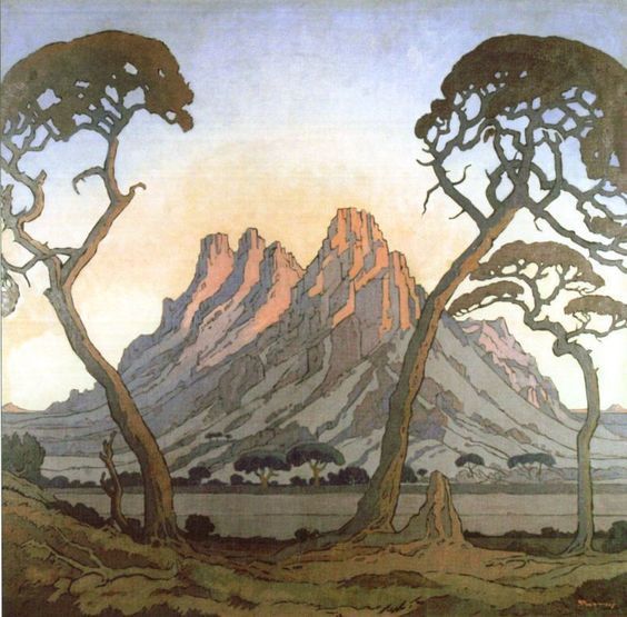 First Red Blush of Dawn by Jacobus Hendrik Pierneef | Scrolller