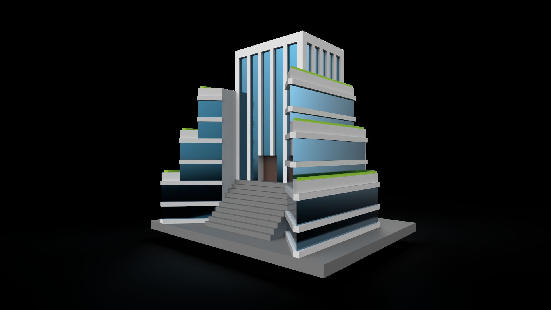 First residential building for my low poly city project. | Scrolller