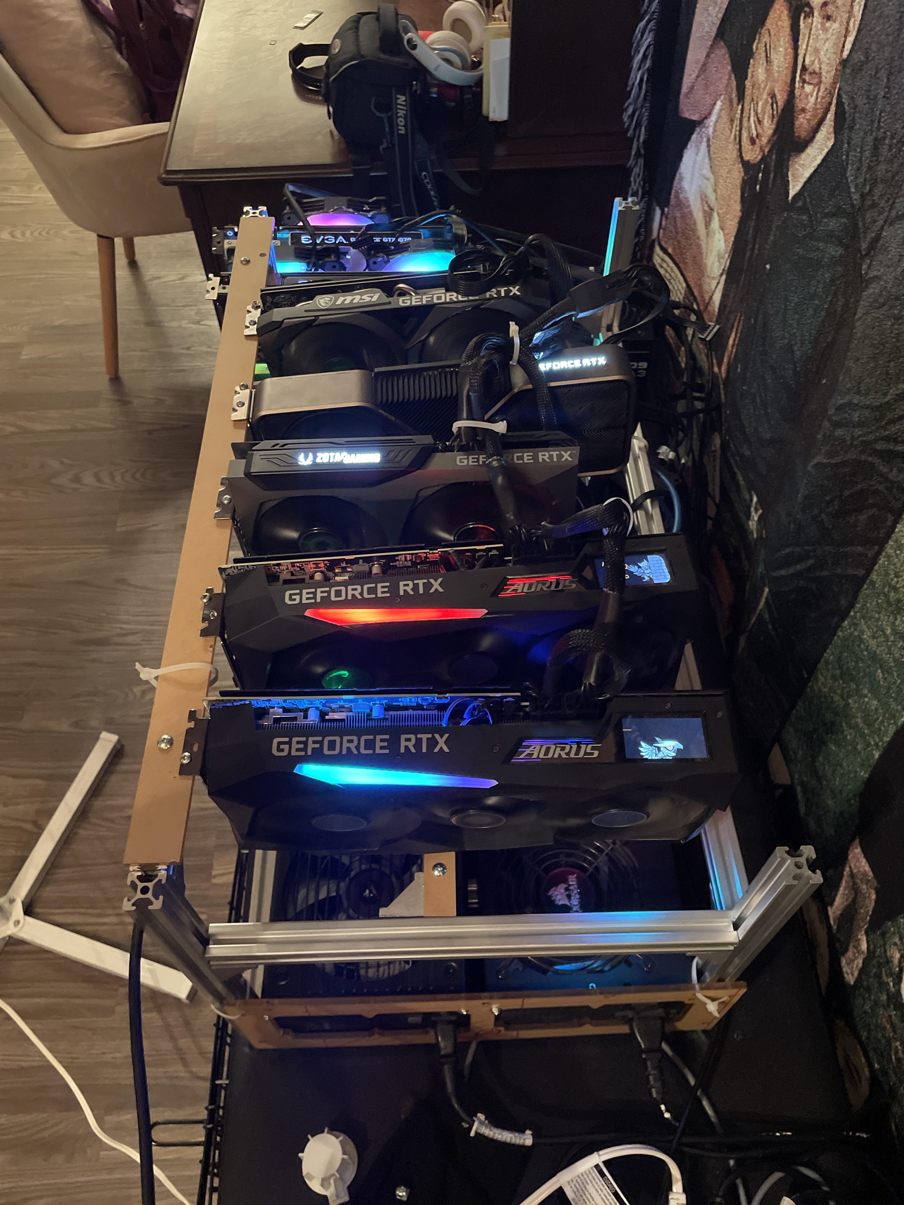 First rig is all together. 400 mh/s. Shocked at how fun the process was. | Scrolller