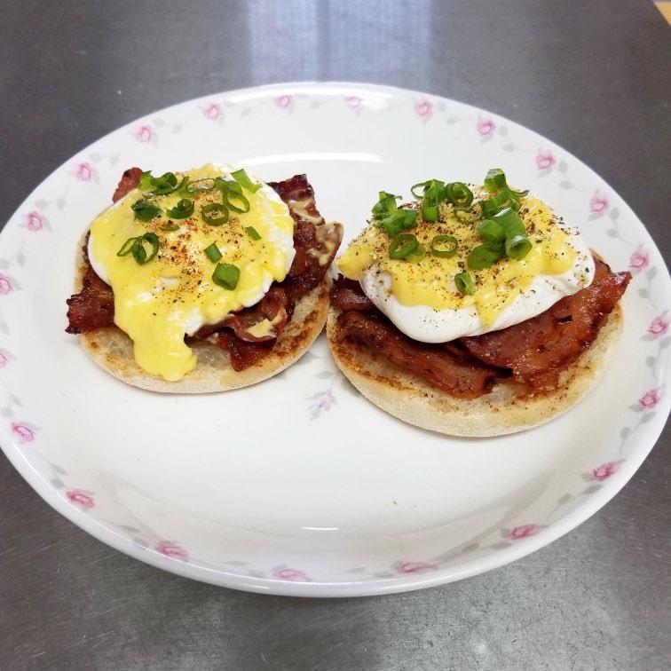 First try at Eggs Benedict! Hollandaise was a little too yolky but still delicious! | Scrolller