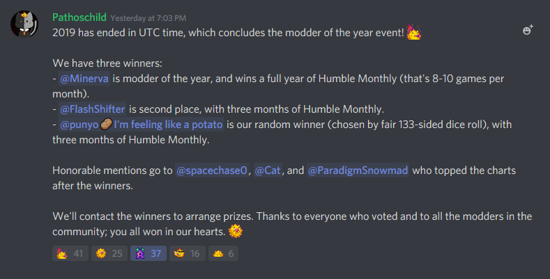Flashshifter, creator of SVE, won second place in the modder of the year event, out of 133 ...
