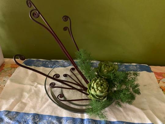 Floating- artichoke fiddlehead fern | Scrolller