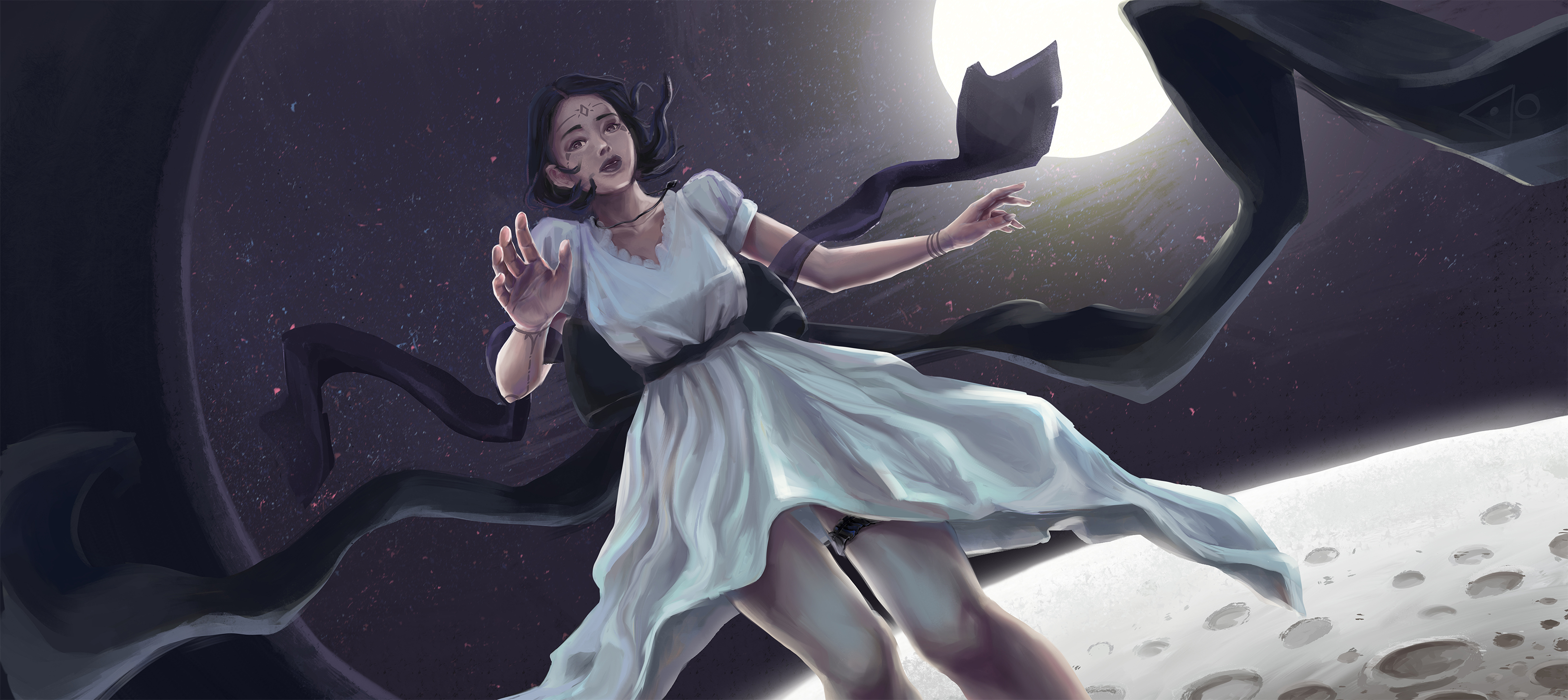 Floating in the space. | Scrolller