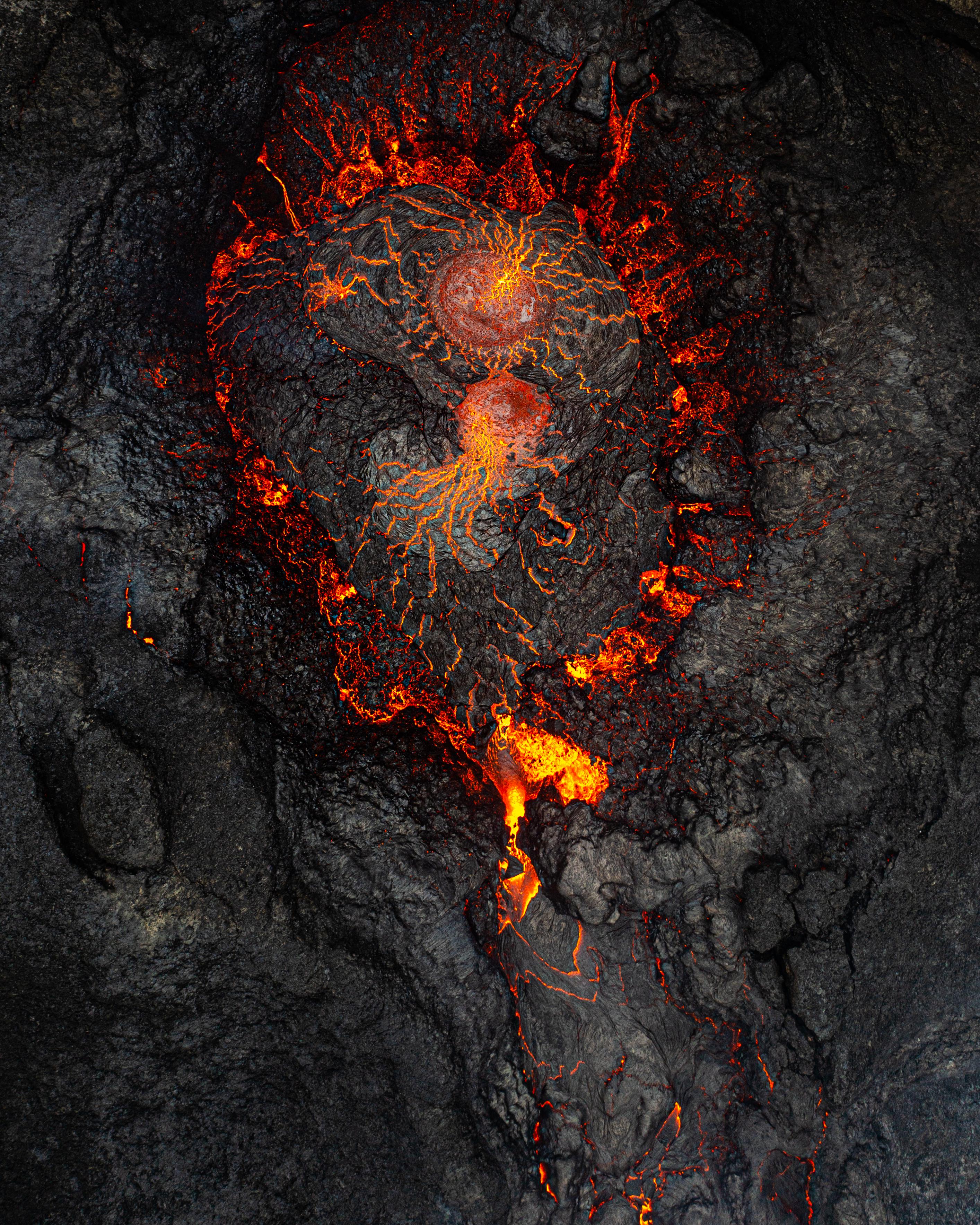 Flying above a volcano vent | Scrolller