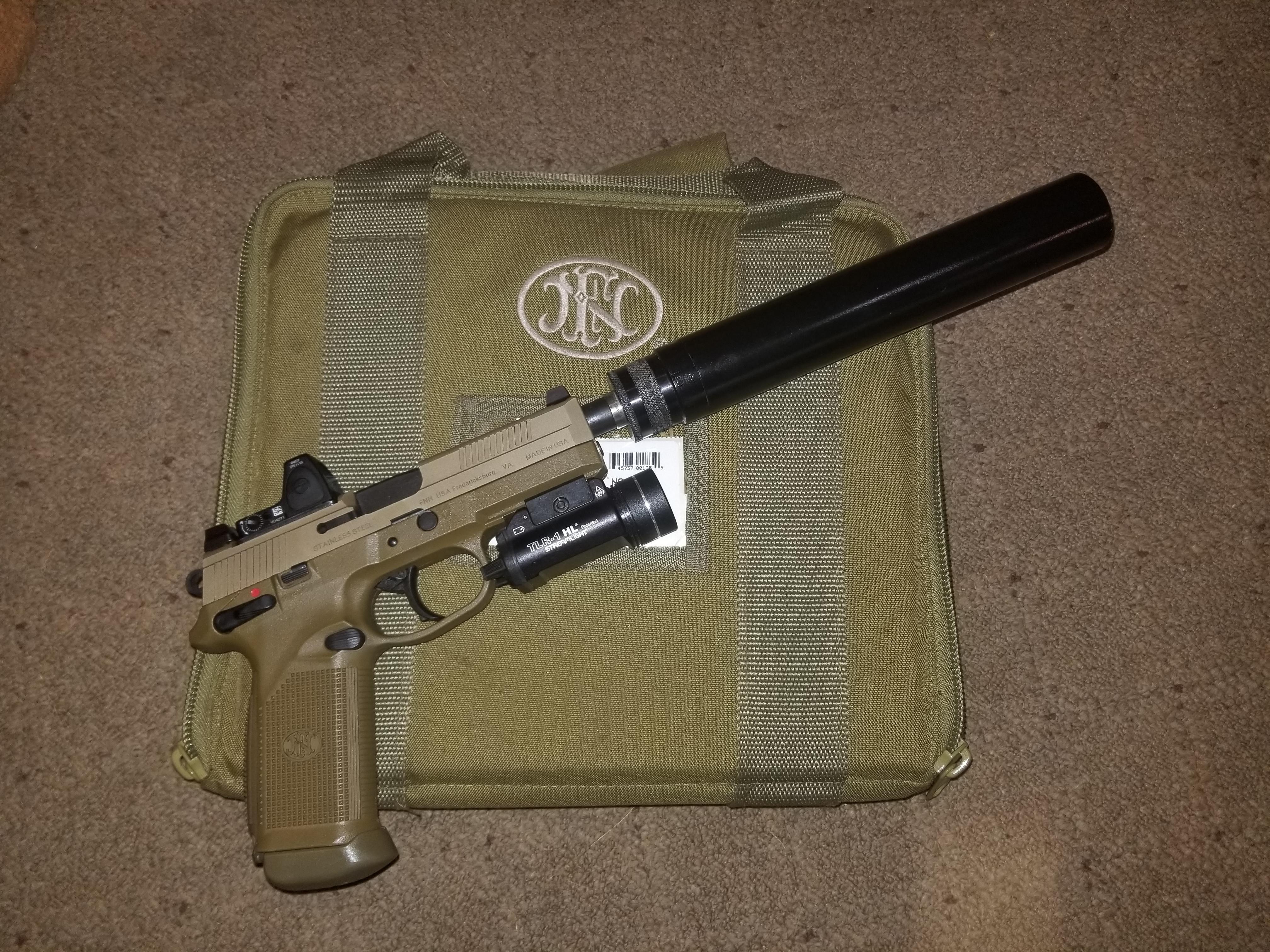 FNX 45 TACTICAL with a homebuilt suppressor. Now thats tacticool@ | Scrolller