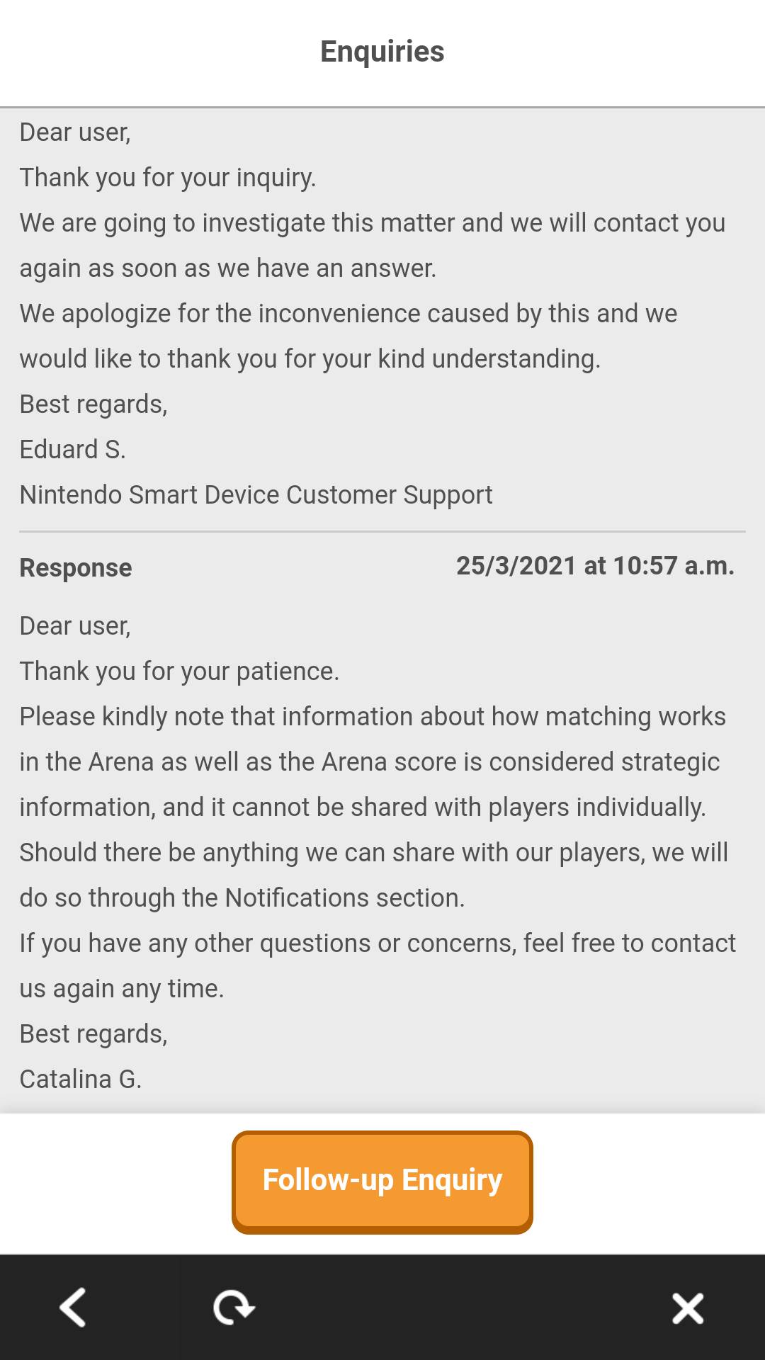 Follow up to Arena Bug enquiry | Scrolller