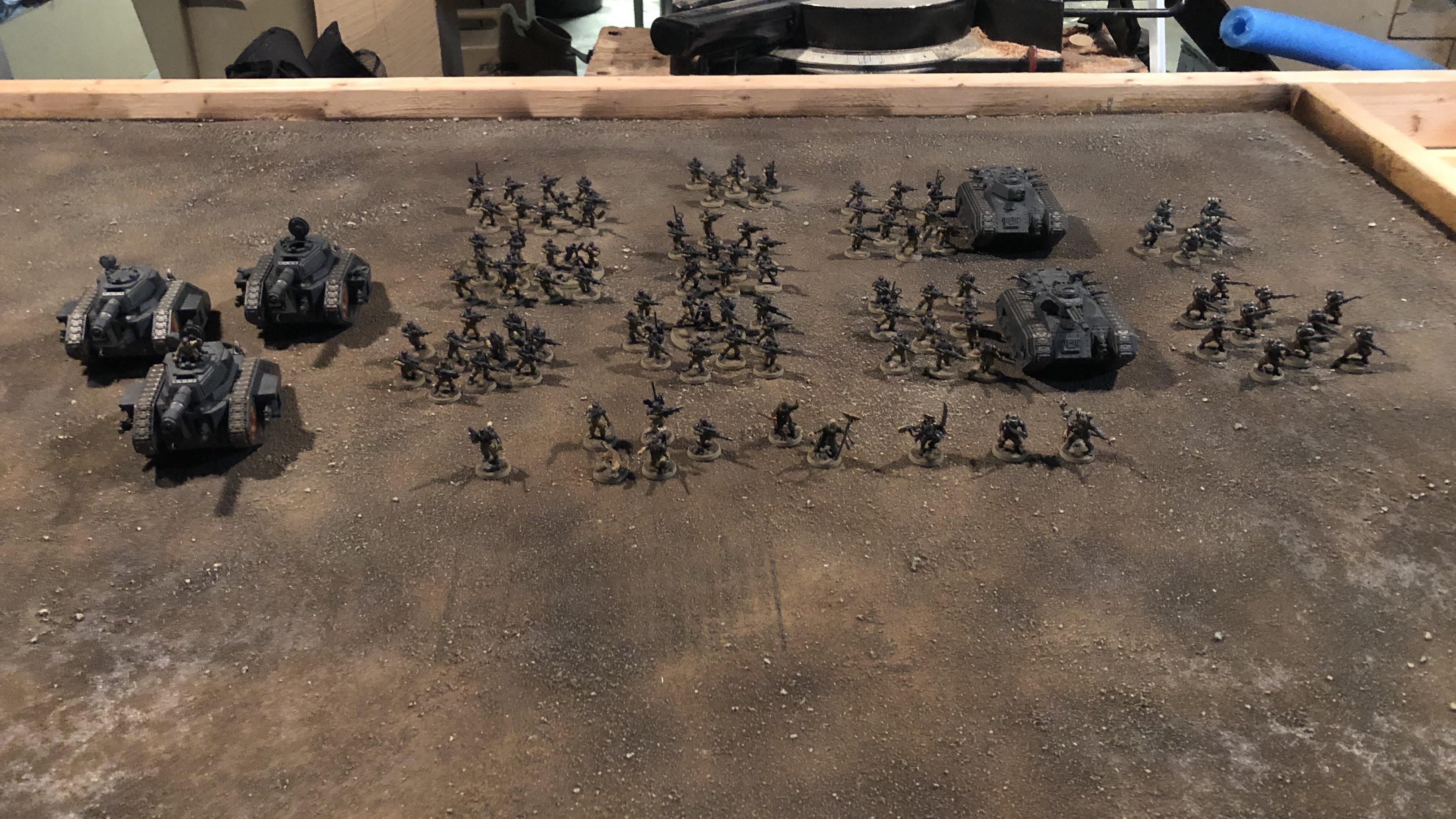 For the first time since I came back to 40k, my pile of shame is empty. 102 infantry models done ...