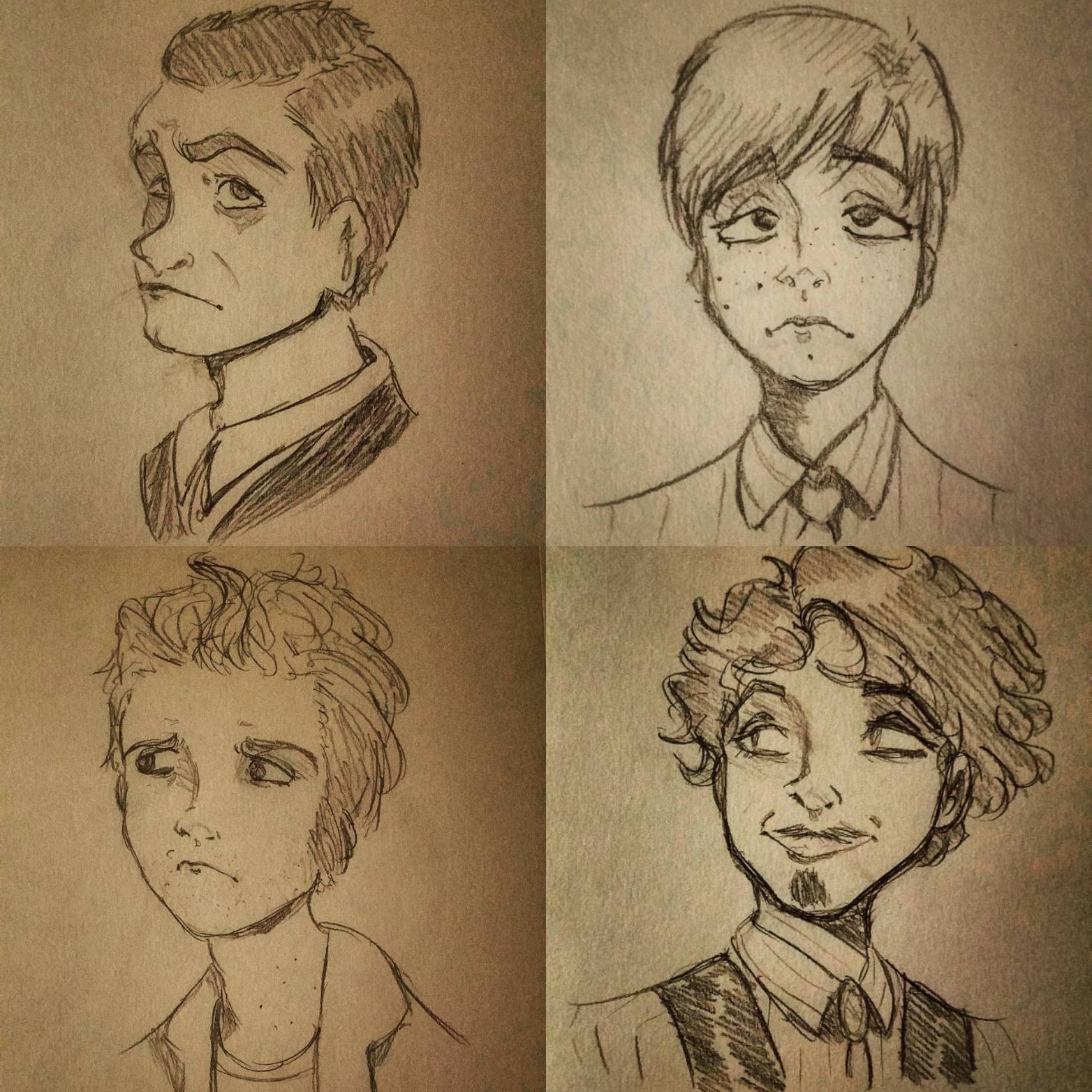 Four sketches I did of the members, all from different eras | Scrolller