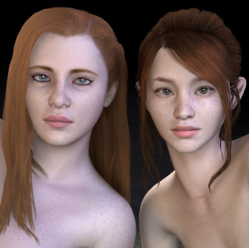 Free looks (2 in 1): Sisters Leia and Lillian, custom skins and morphs | Scrolller