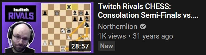 Freshly discovered ancient Twitch Rivals chess recording | Scrolller