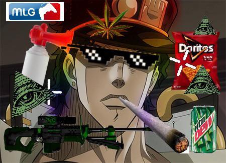 From all the cursed shit, MLG Jotaro is here | Scrolller