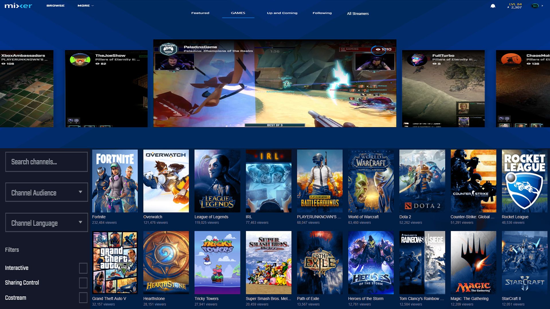 Front page concept to improve visibility of games | Scrolller
