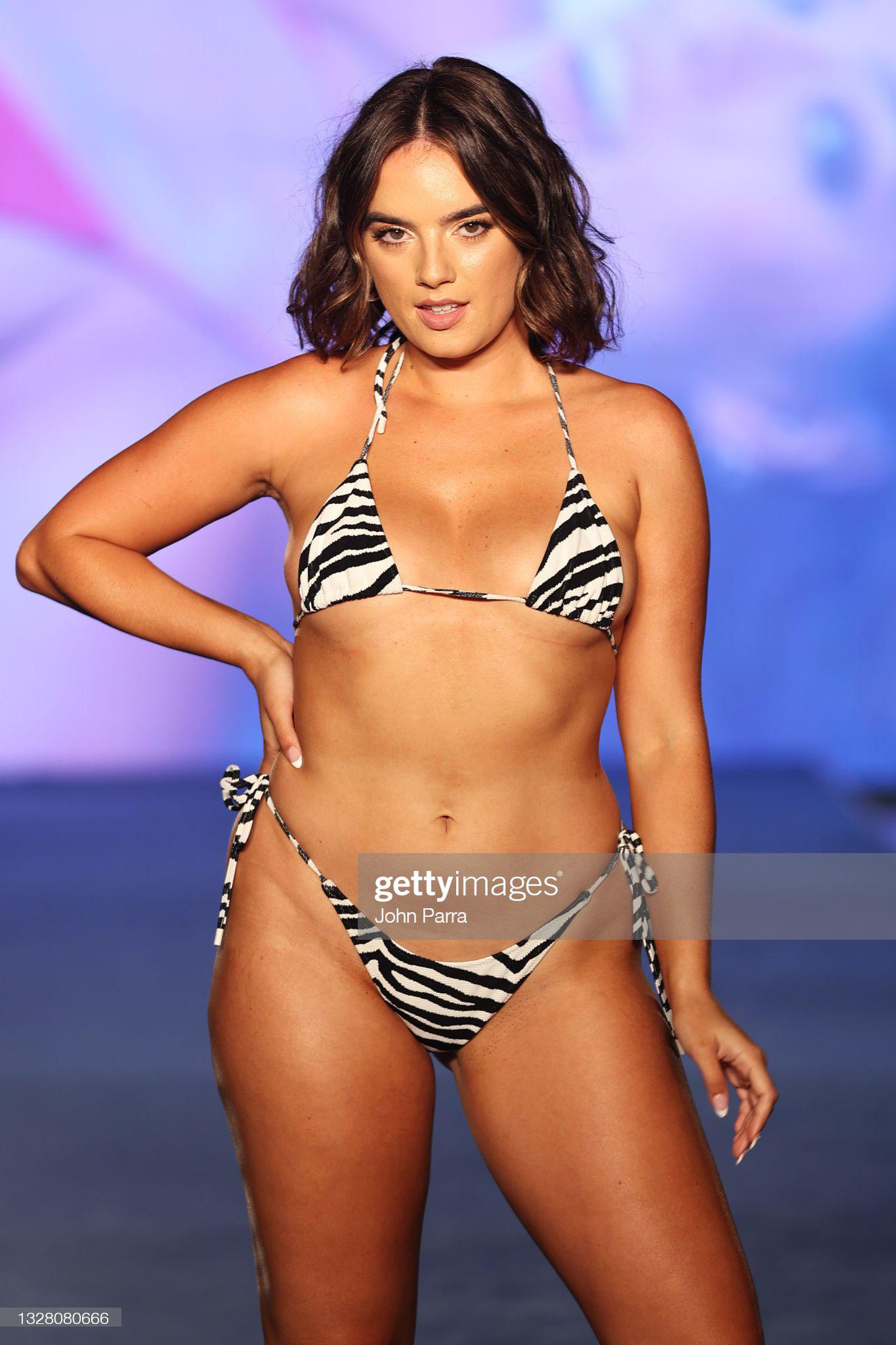 Front Shot of Natalie in her Zebra Print Bikini | Scrolller
