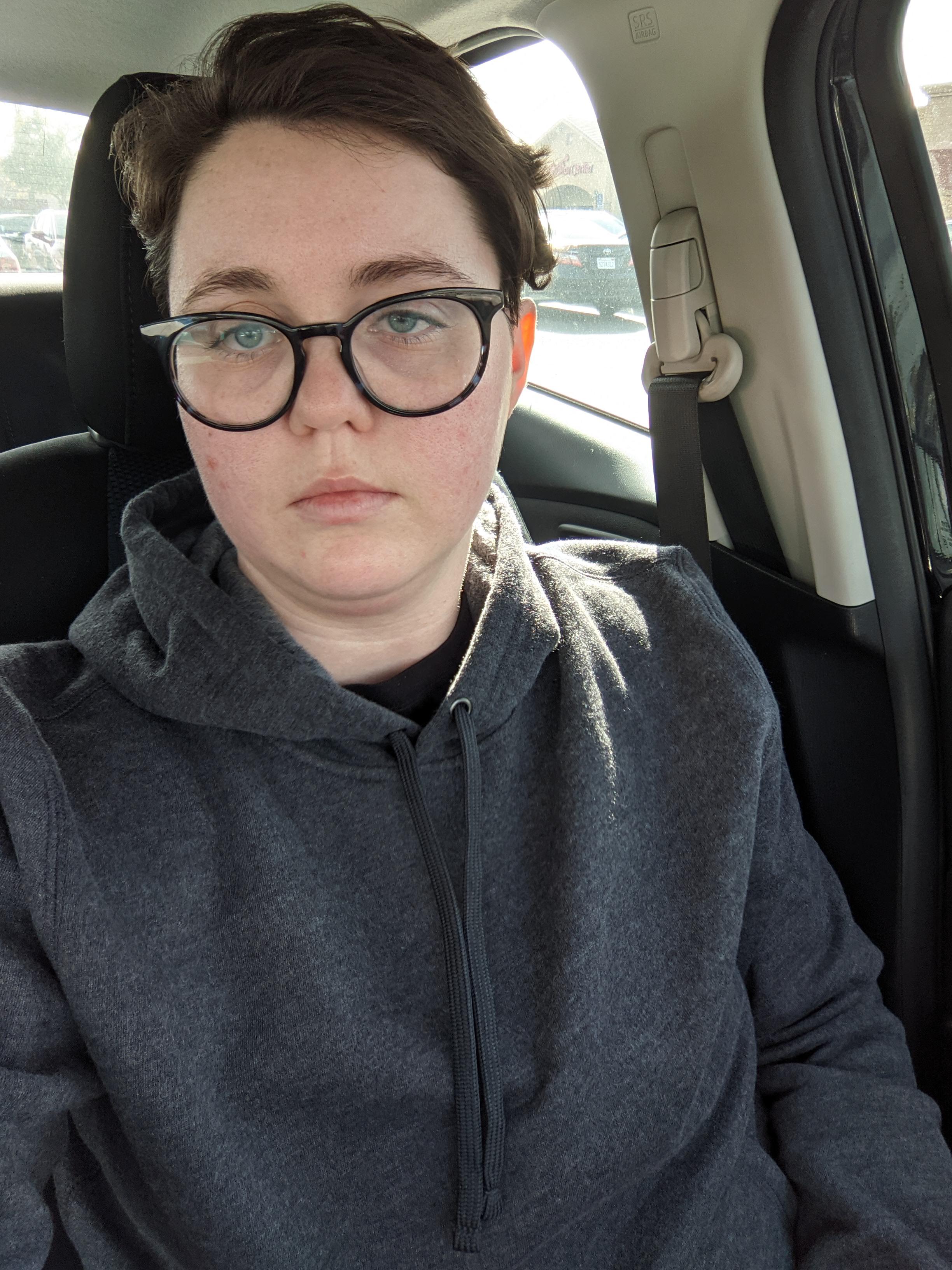 FtM pre-everything (except haircut). The FaceApp said my original gender was male with this one ...