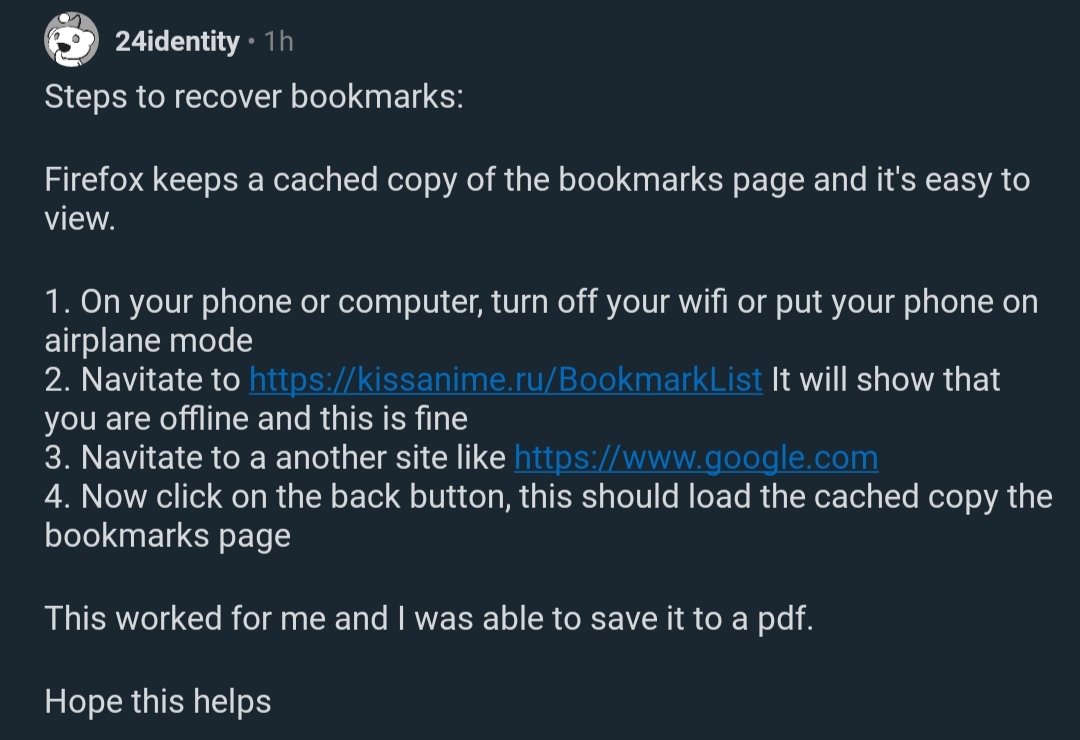 Full credits to u/24identity for discovering this method. | Scrolller