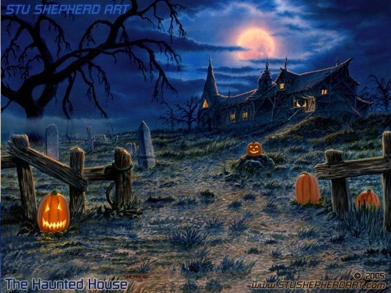 Full moon and jack-o-lanterns | Scrolller