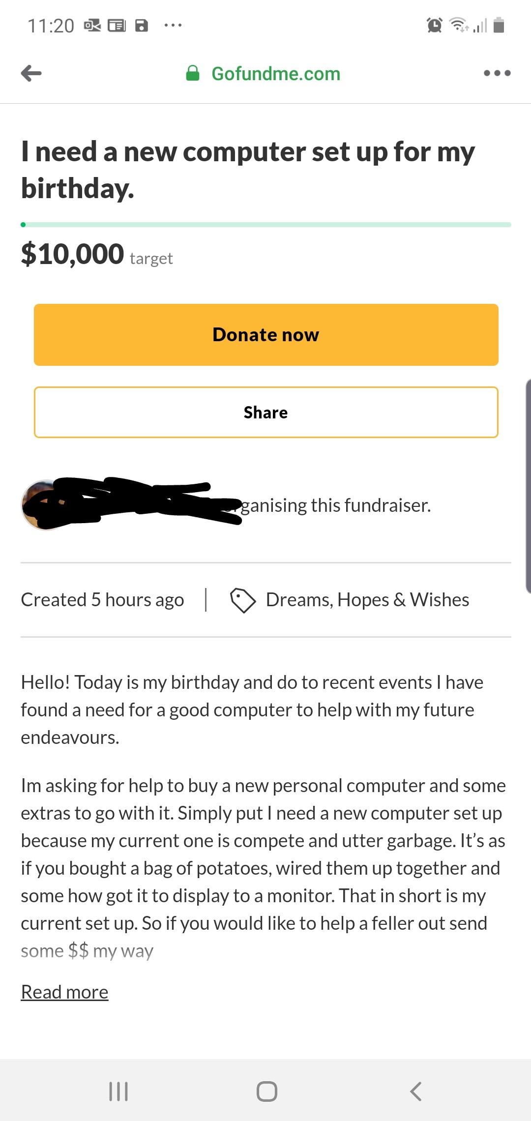 Fund my $10,000 Computer | Scrolller