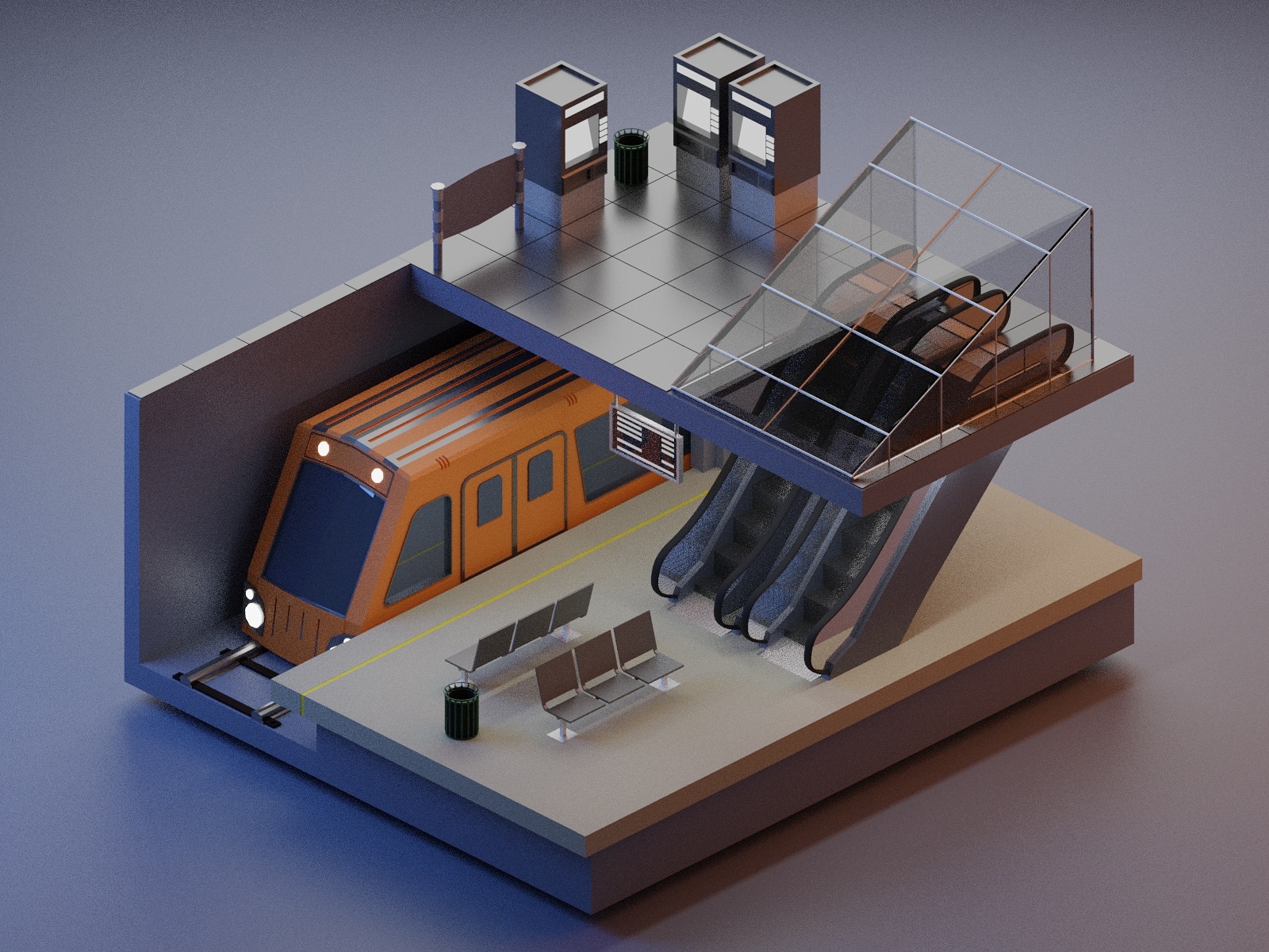 Futuristic subway station | Scrolller