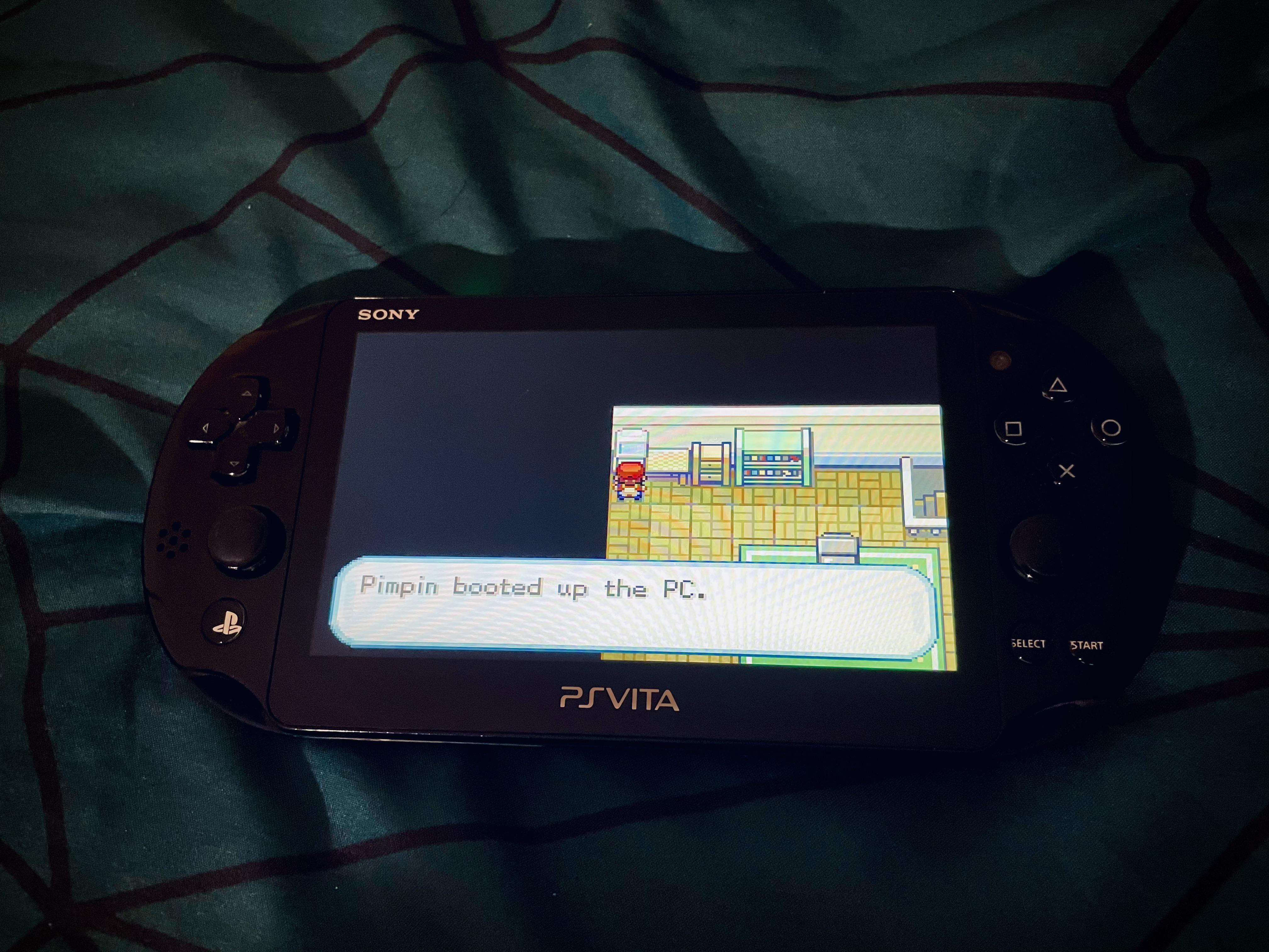 Gameboy Advance Pokemon Leaf Green on the PSVita. Inception levels to this nostalgia. | Scrolller