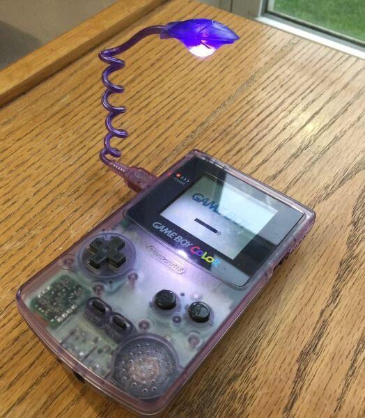 Gameboy color (clear) with the LED light attachment that killed ...
