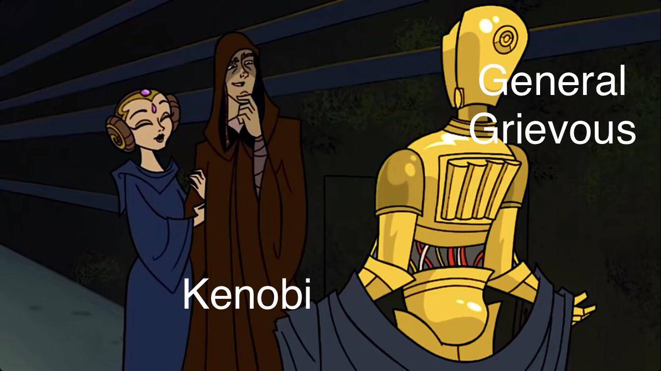 General Grievous: “You are a bold one.” Also Grievous: *Strips* | Scrolller