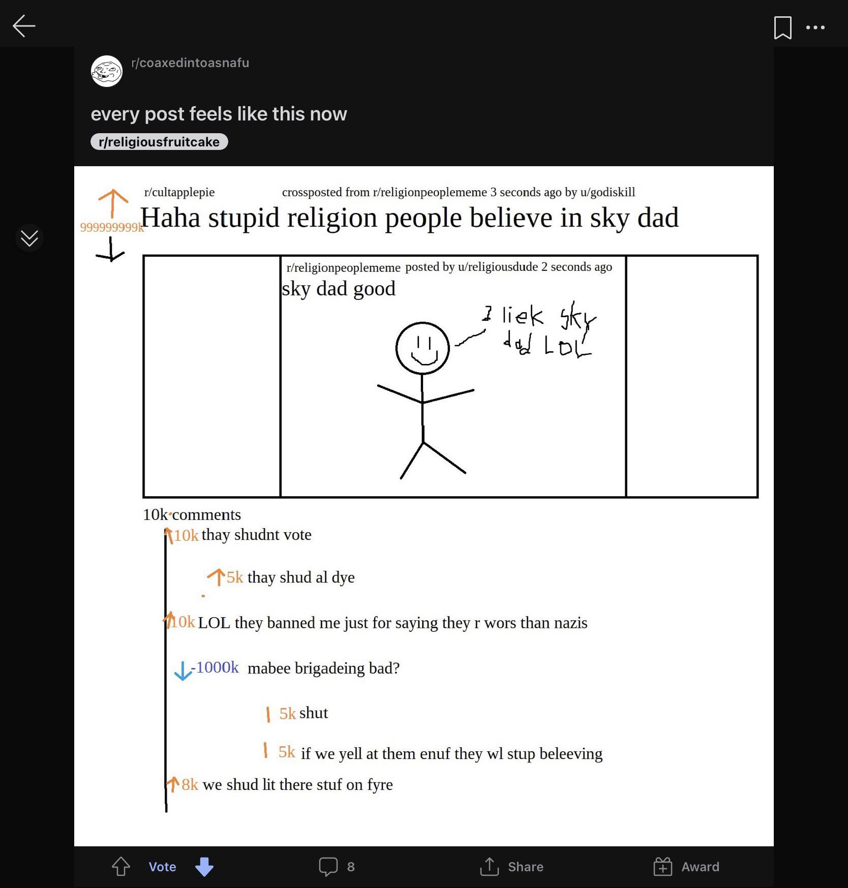 Strawman from a Catholic monarchist. | Scrolller