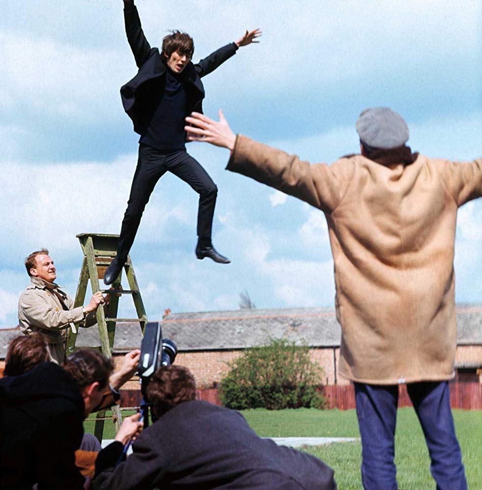 George Harrison getting filmed jumping for A Hard Day’s Night | Scrolller