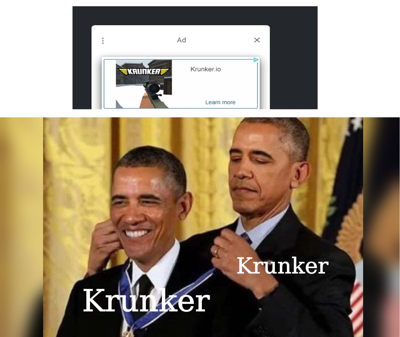 Getting an ad for krunker in krunker | Scrolller