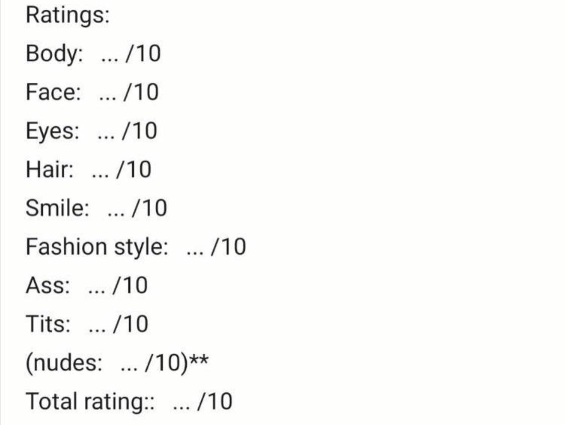 Girl dm me for a rating | Scrolller