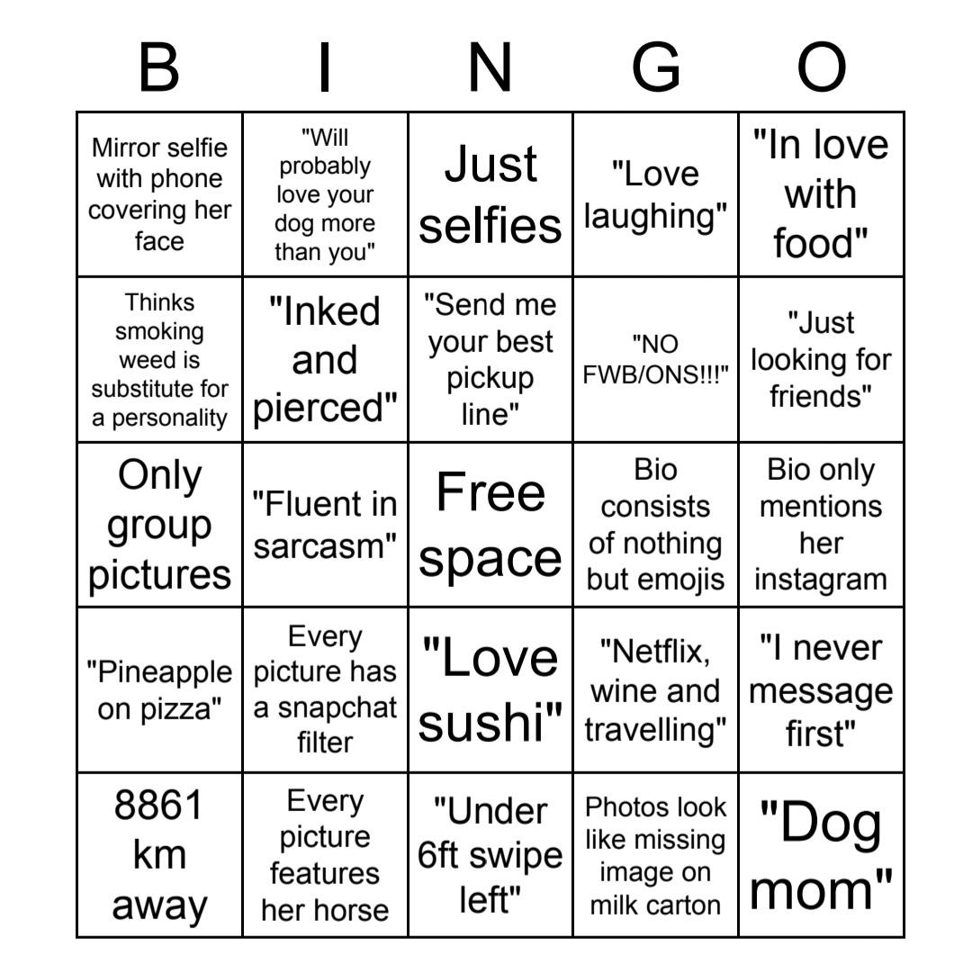 Girl on tinder bingo | Scrolller