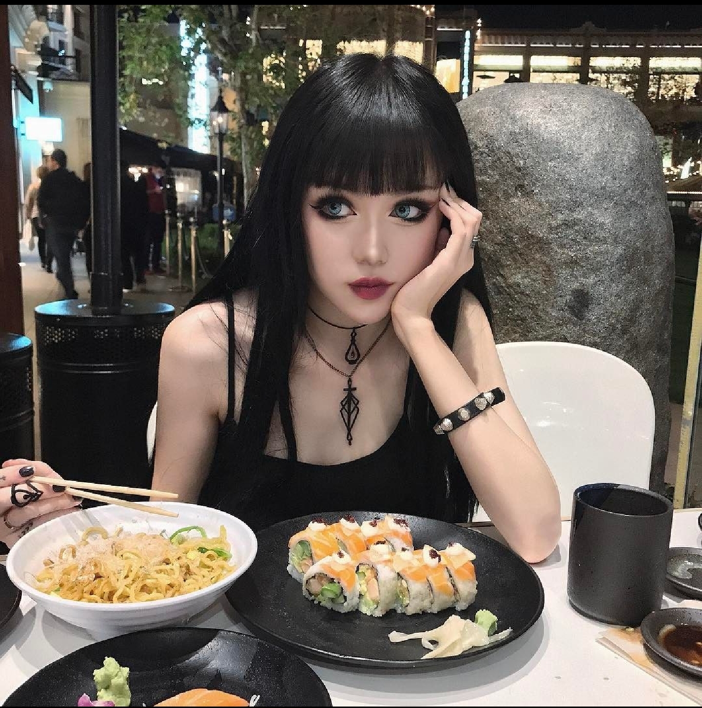 Girly Goth Girl Seems Bored On Your Date Scrolller